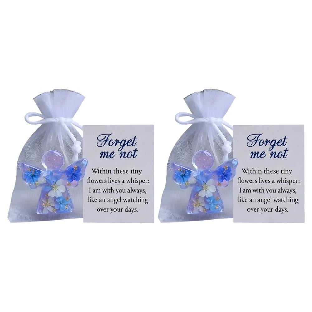 Forget-Me-Not Angel Figurine, 2.76 x 1.97 in, Handcrafted Keepsake for ...