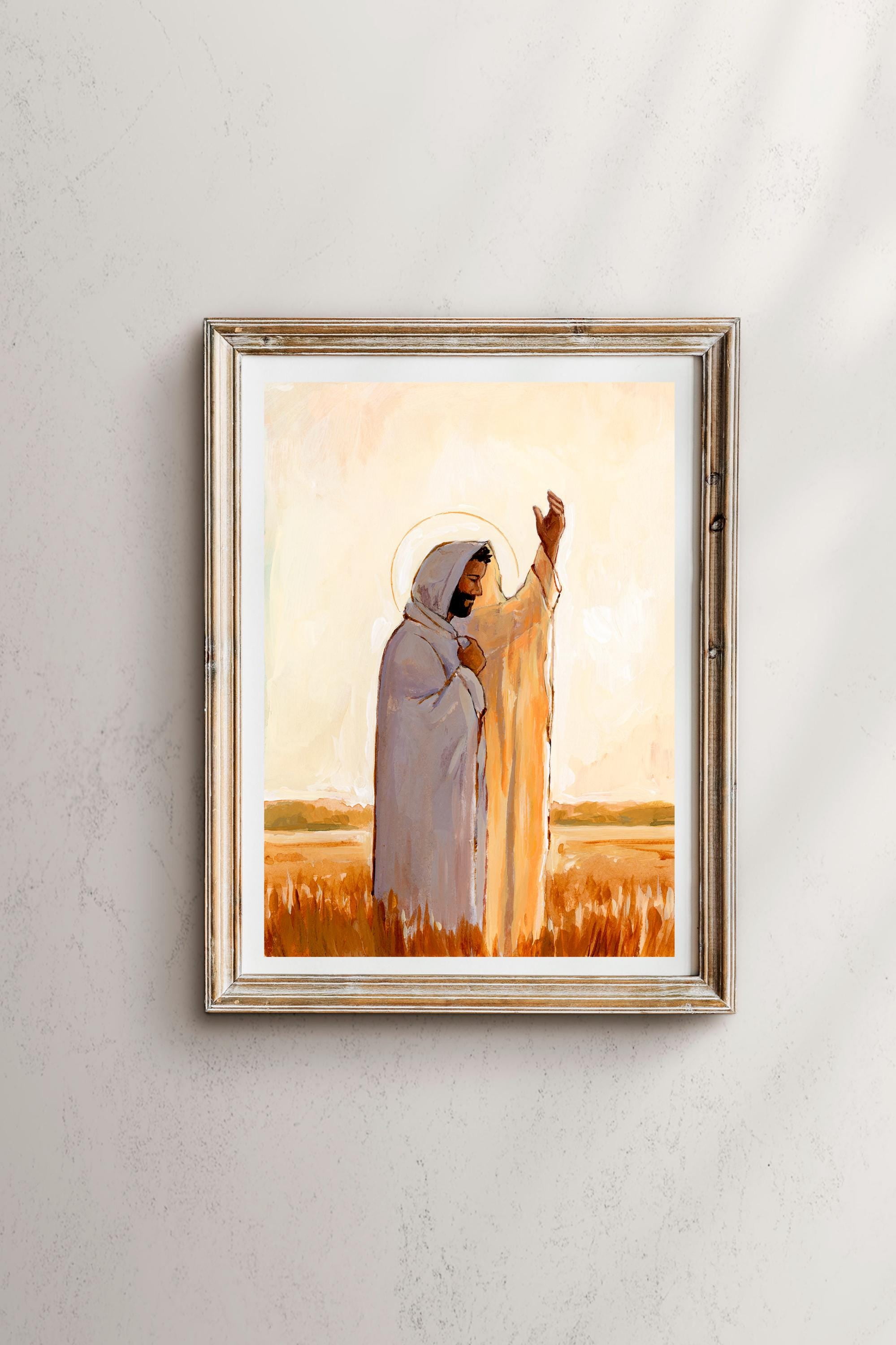 Forget Me Not Jesus Christ Art Print: Religious Christian Artwork Warm ...