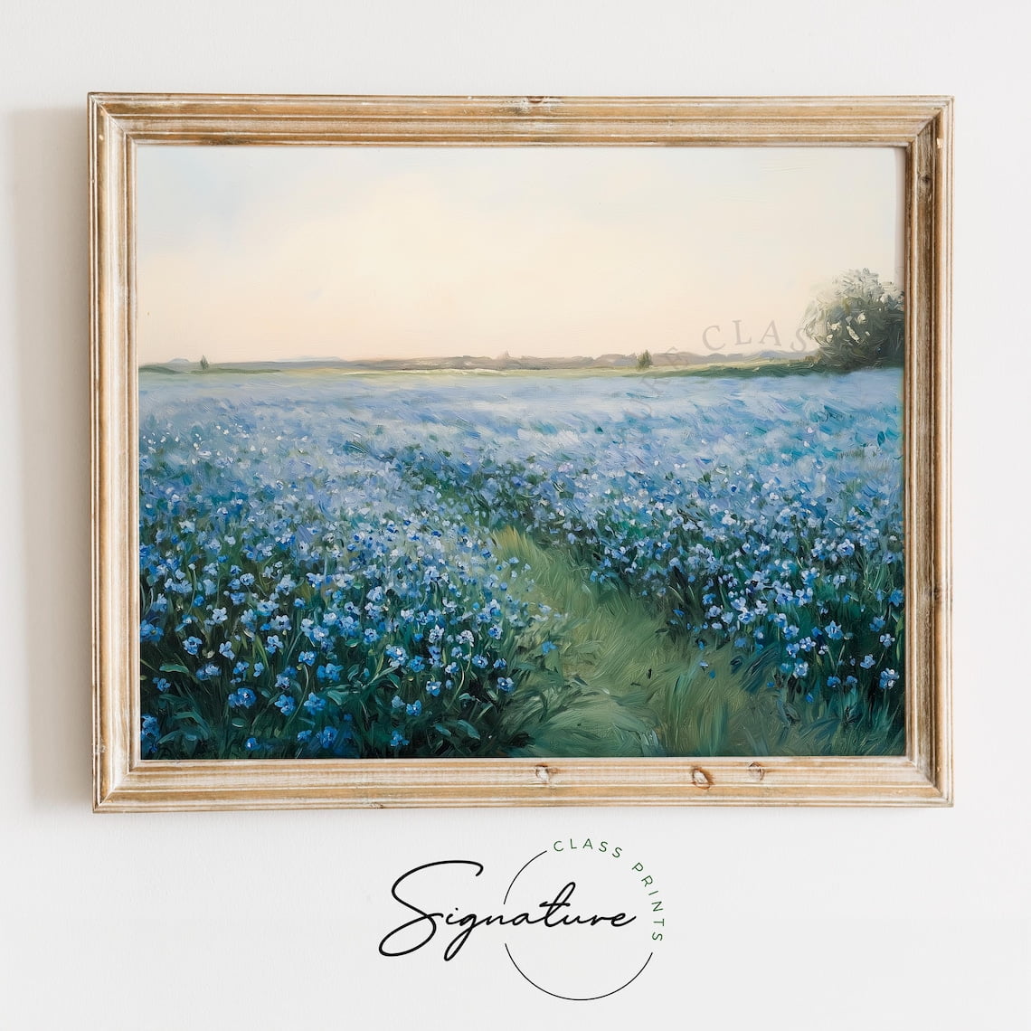 Forget-Me-Not Meadow In Spring, Wildflower Landscape, Pastel Country ...