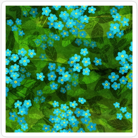 Forget Me Not Sticker Phone Decal Water Bottle Stickers Car Decals ...