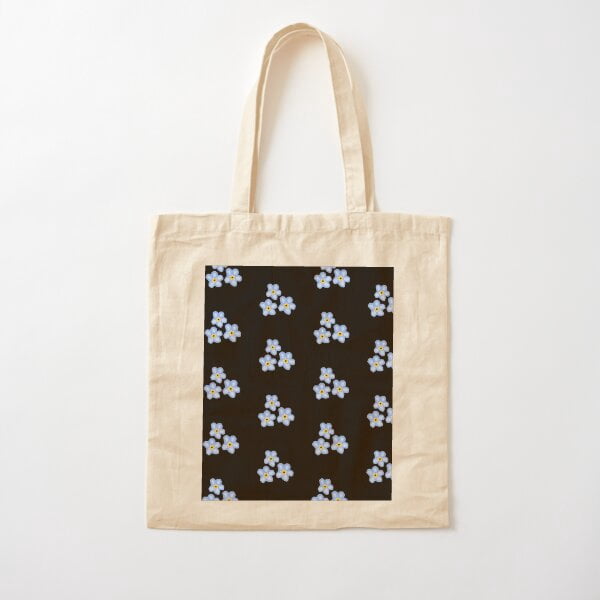 Forget Me Nots, Flowers, Floral, Blue, Pretty, Pattern Canvas Tote Bag ...