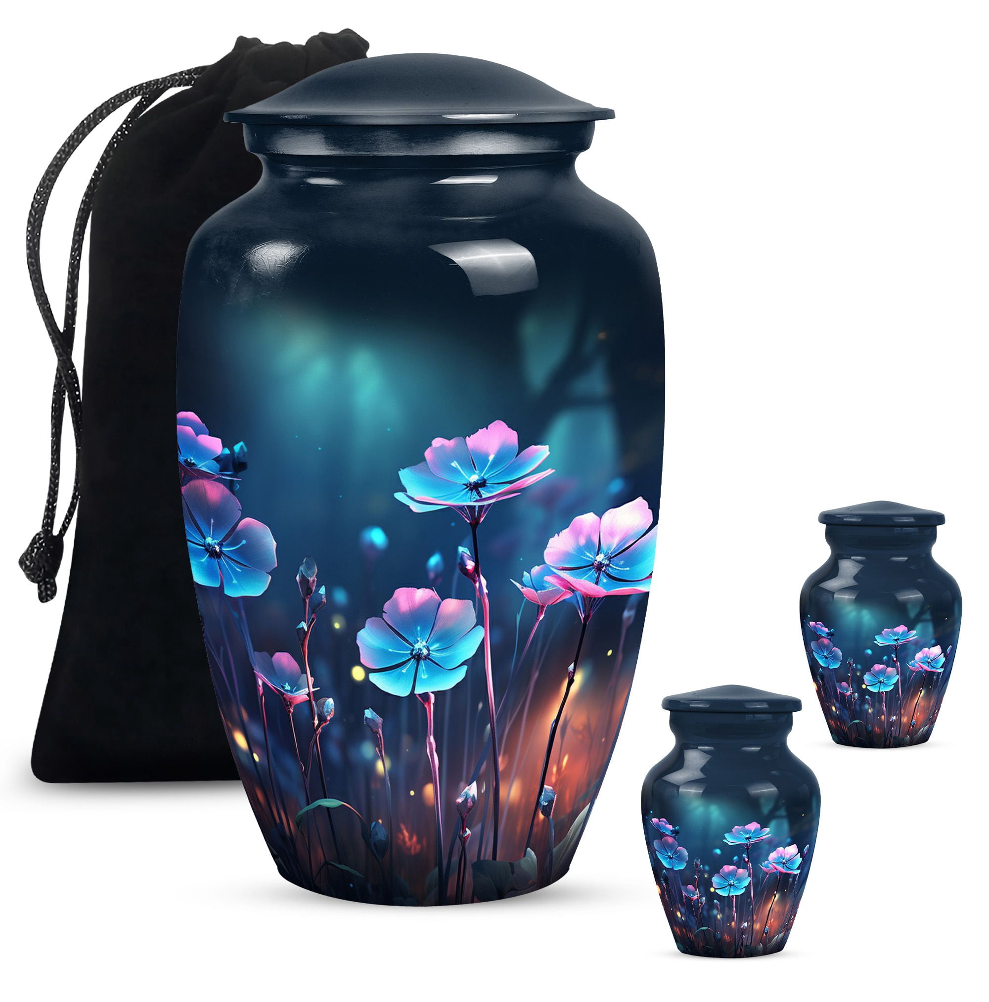 Forget Me Pink Flower Large Unique Urns For Human Ashes Adult Female ...