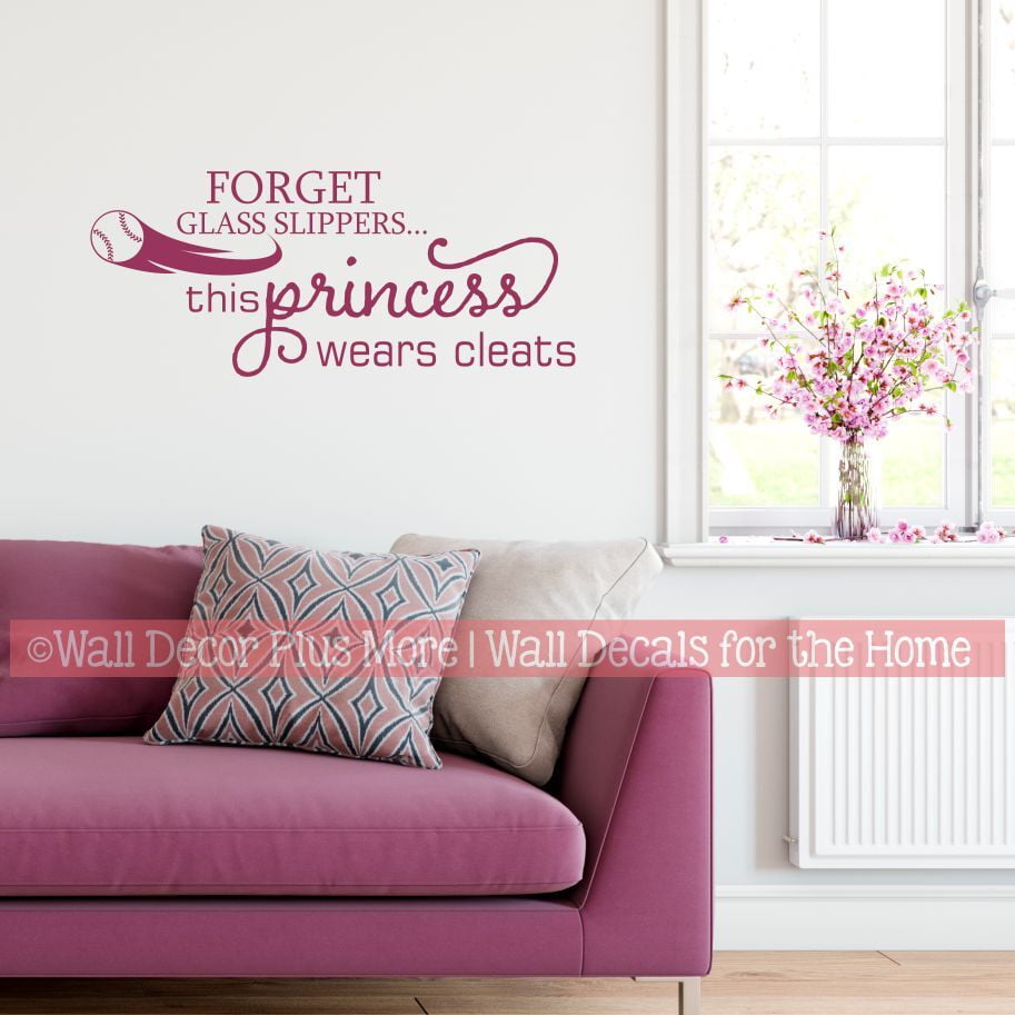 Forget Slippers This Princess Wears Cleats - Inspirational Vinyl Wall ...