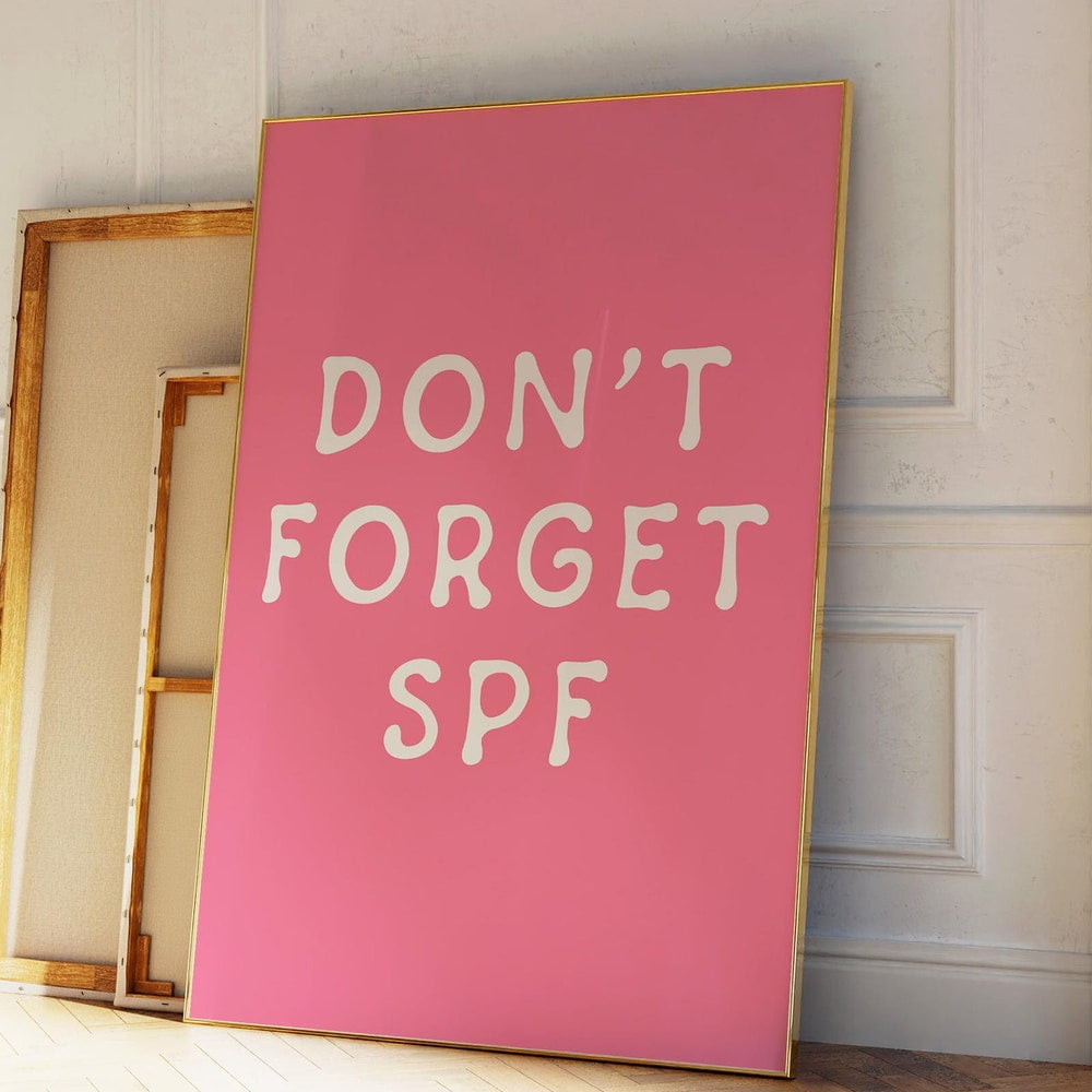 Don'T Forget Sunscreen Print, Typography Print, Cute Bathroom Print ...
