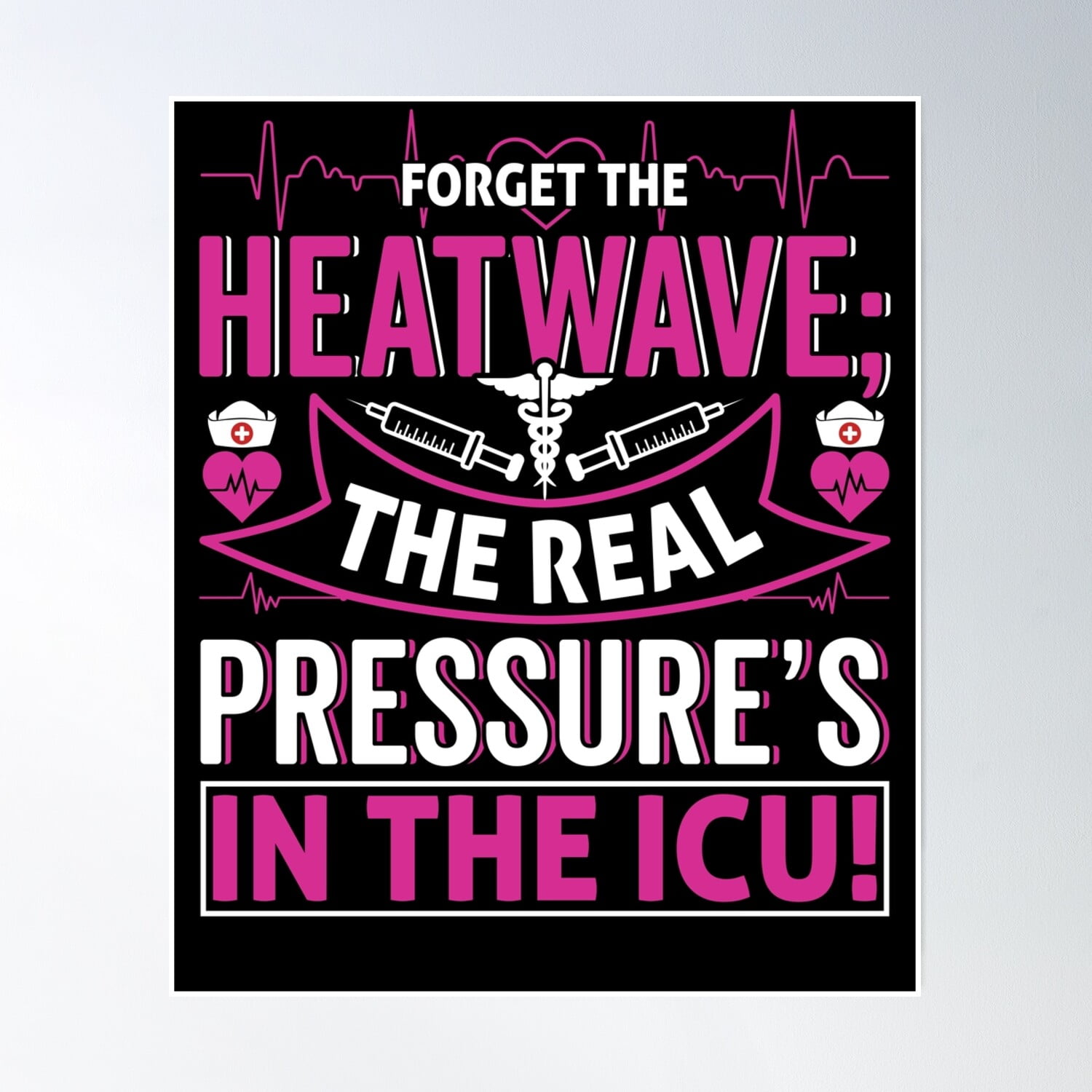 Forget The Heatwave; The Real Pressure’S In The Icu! Poster Wall Art ...