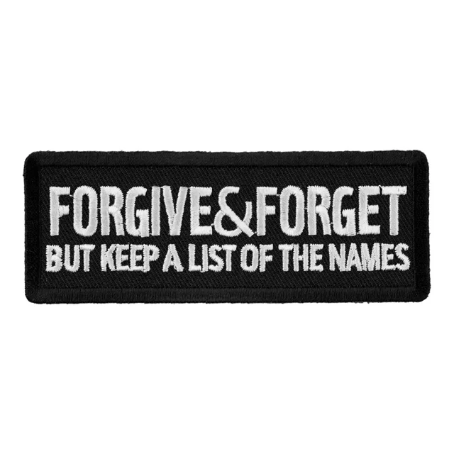 Forgive & Forget Keep Names Patch, Funny Patches - Walmart.com