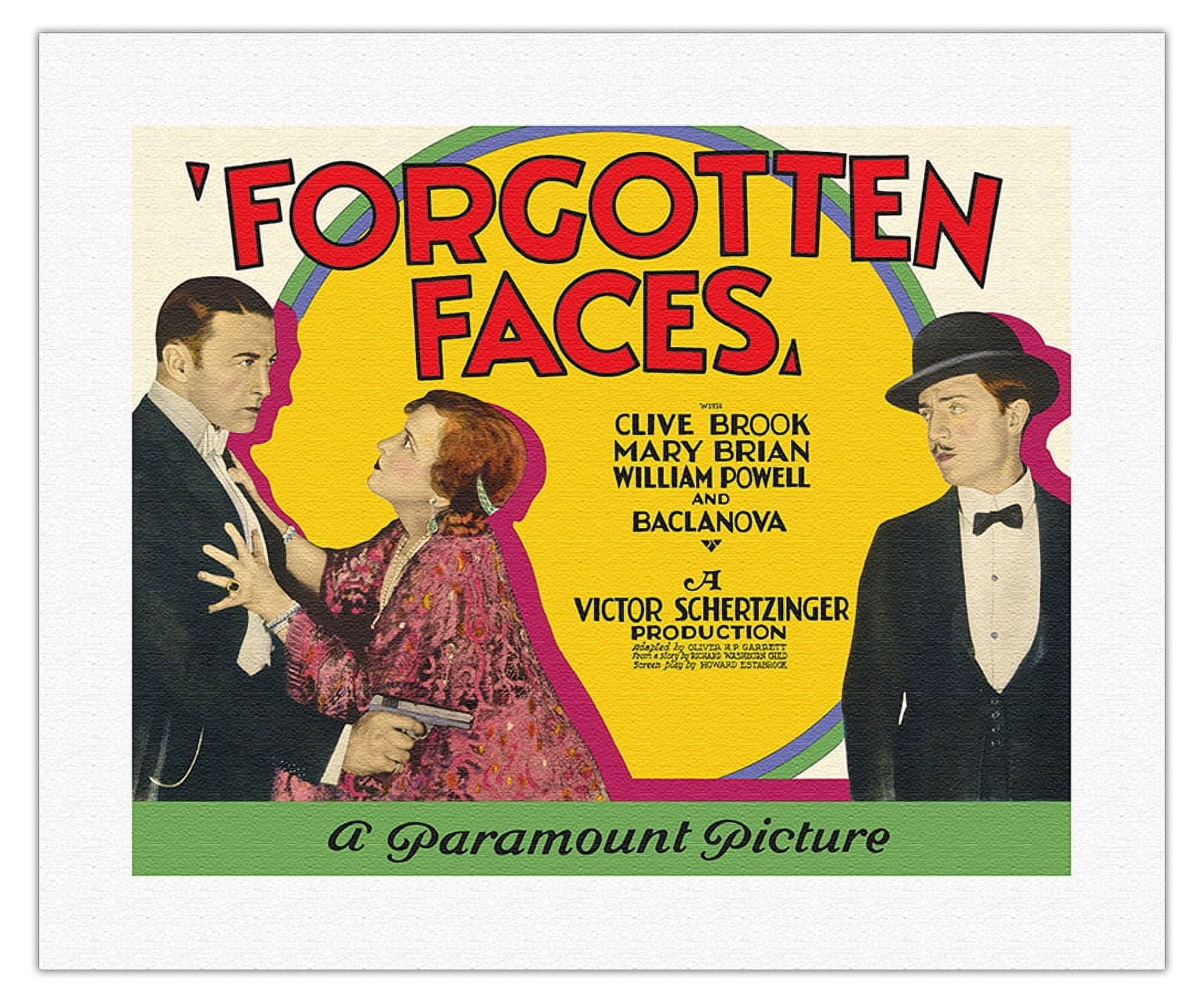 Forgotten Faces - Starring Clive Brook Mary Brian William Powell and Olga Baclanova - Vintage ...