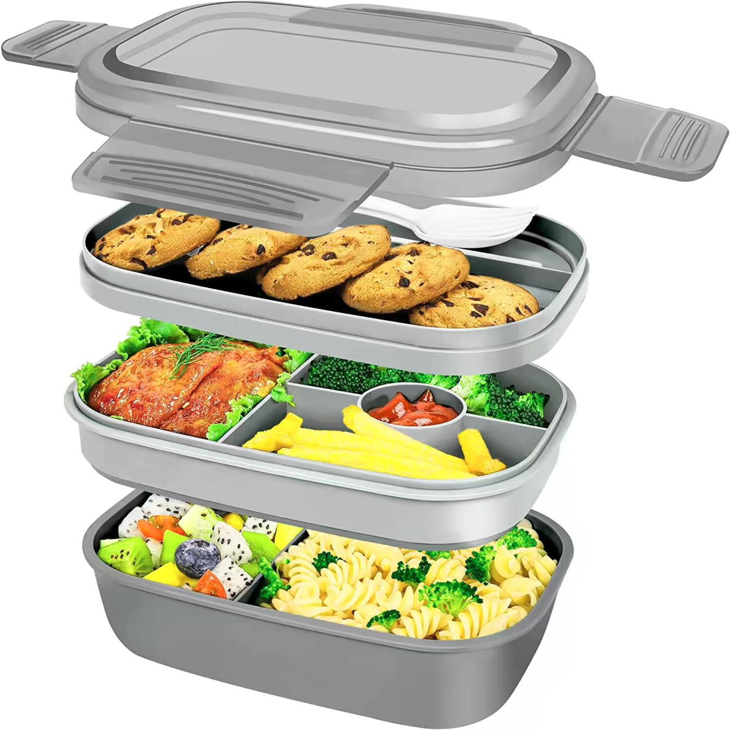 Forievic Bento Box Adult Lunch Box,3 Stackable Bento Lunch Containers ...
