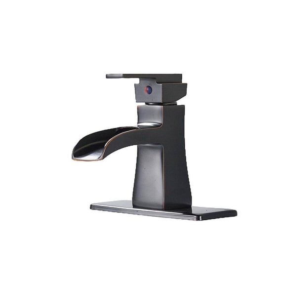 Forious pro Waterfall Single Handle Bathroom Faucet with Metal Pop-Up ...