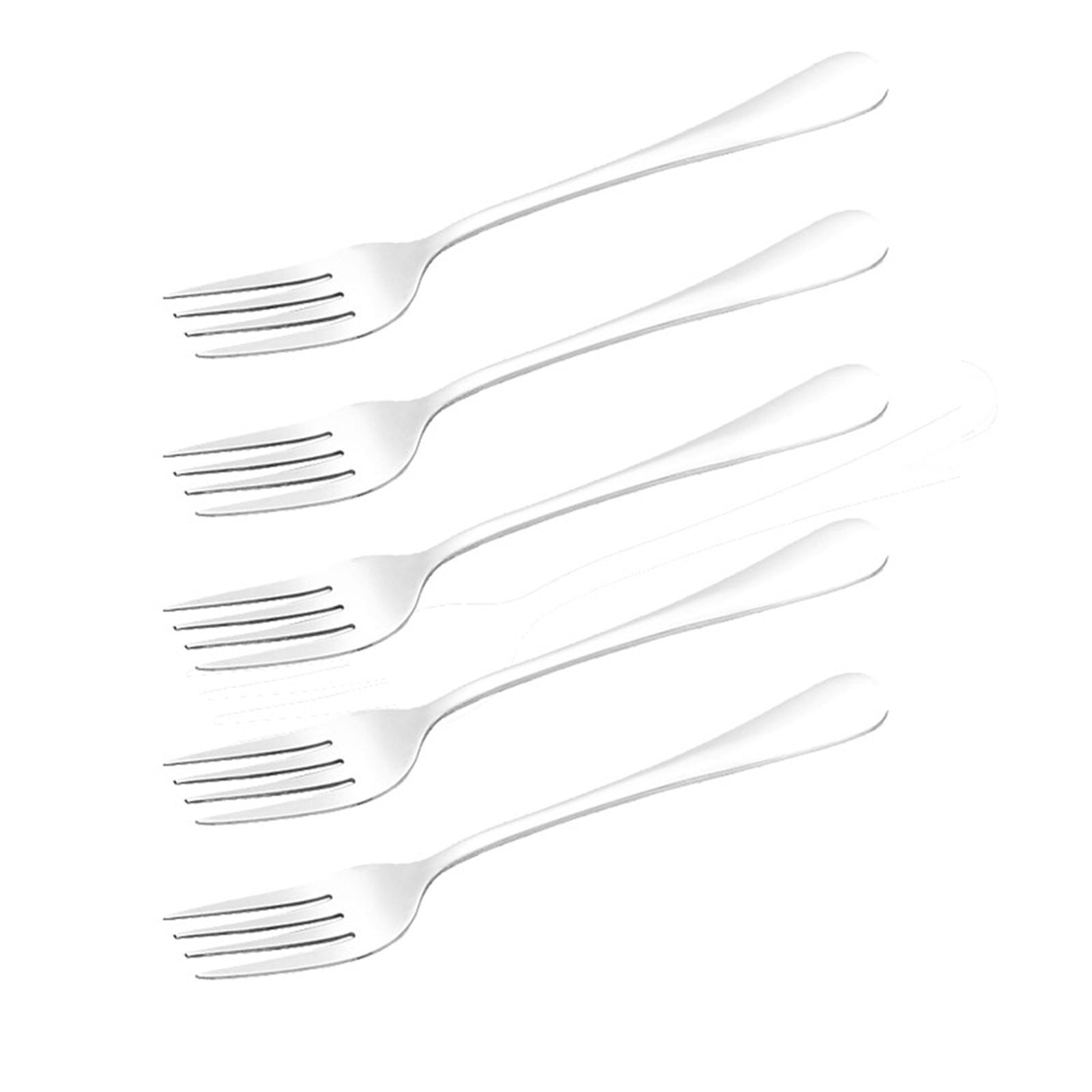 Fork And Spoon Set 5Pc Stainless Steel Fork Western Food Fork Dessert ...