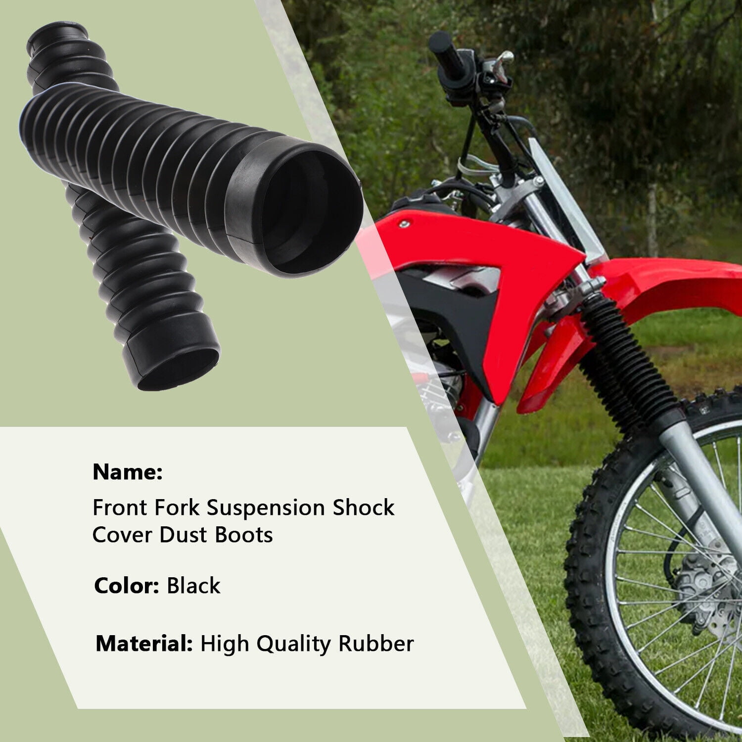 Fork Boots Shock Covers Dust Gator Guard Gaiters for Honda 1997-2003 ...