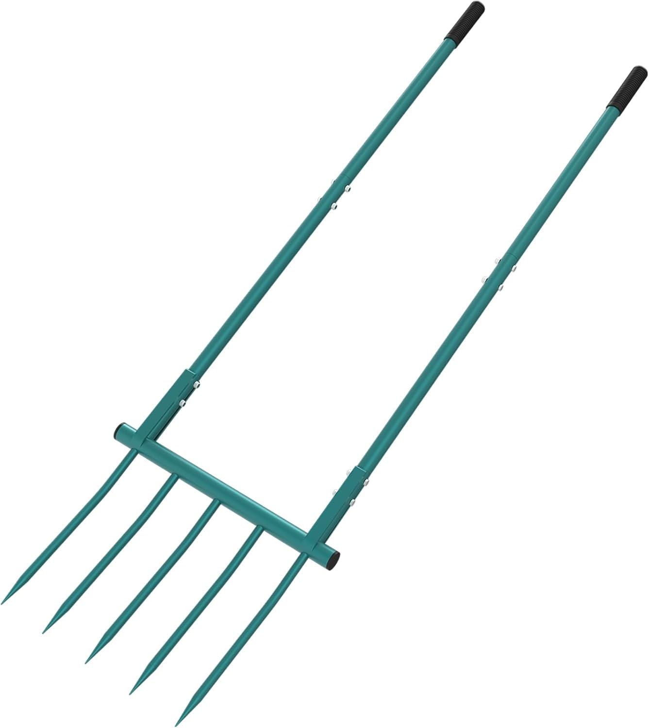 Fork Garden Tool, 5 Tines 20 in Broadfork Hand Tiller, 55 inch Heigh ...
