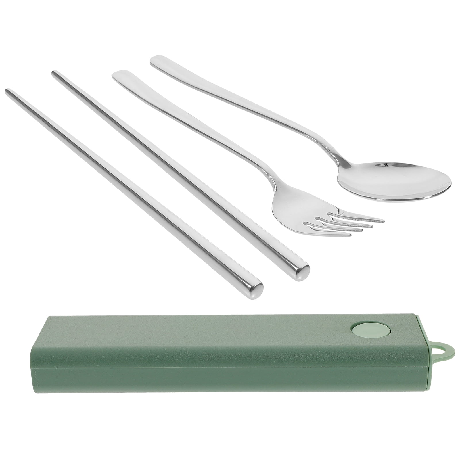Fork Spoon Chopsticks Combination Flatware Chopsticks with Case Travel ...
