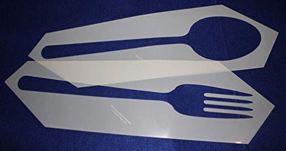 Fork and Spoon Stencil 2 Piece Set -14 Mil Mylar Quilting/ Sewing ...
