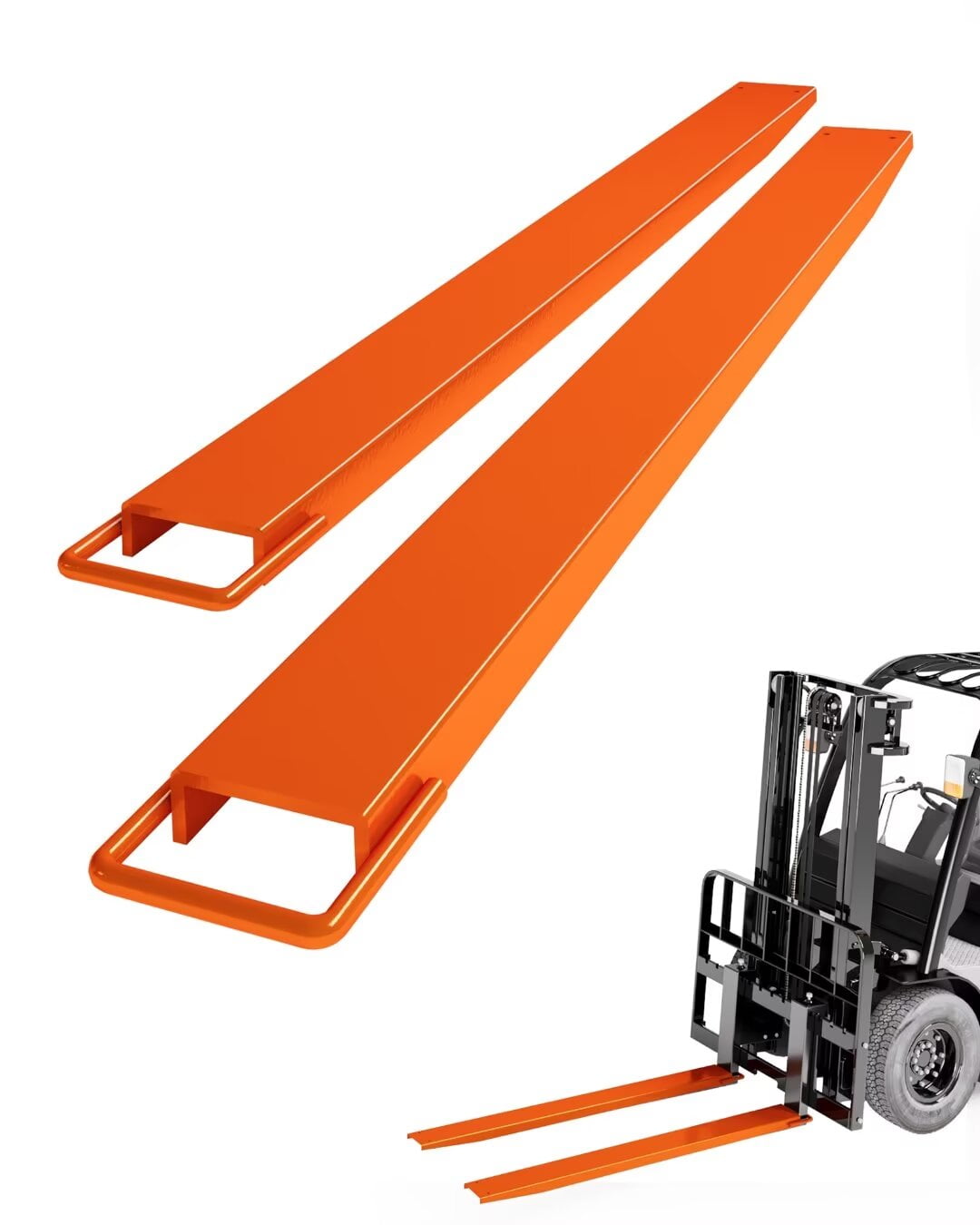 Forklift Extensions, 84" Fork Extensions 5.5" Width, Heavy Duty Steel ...