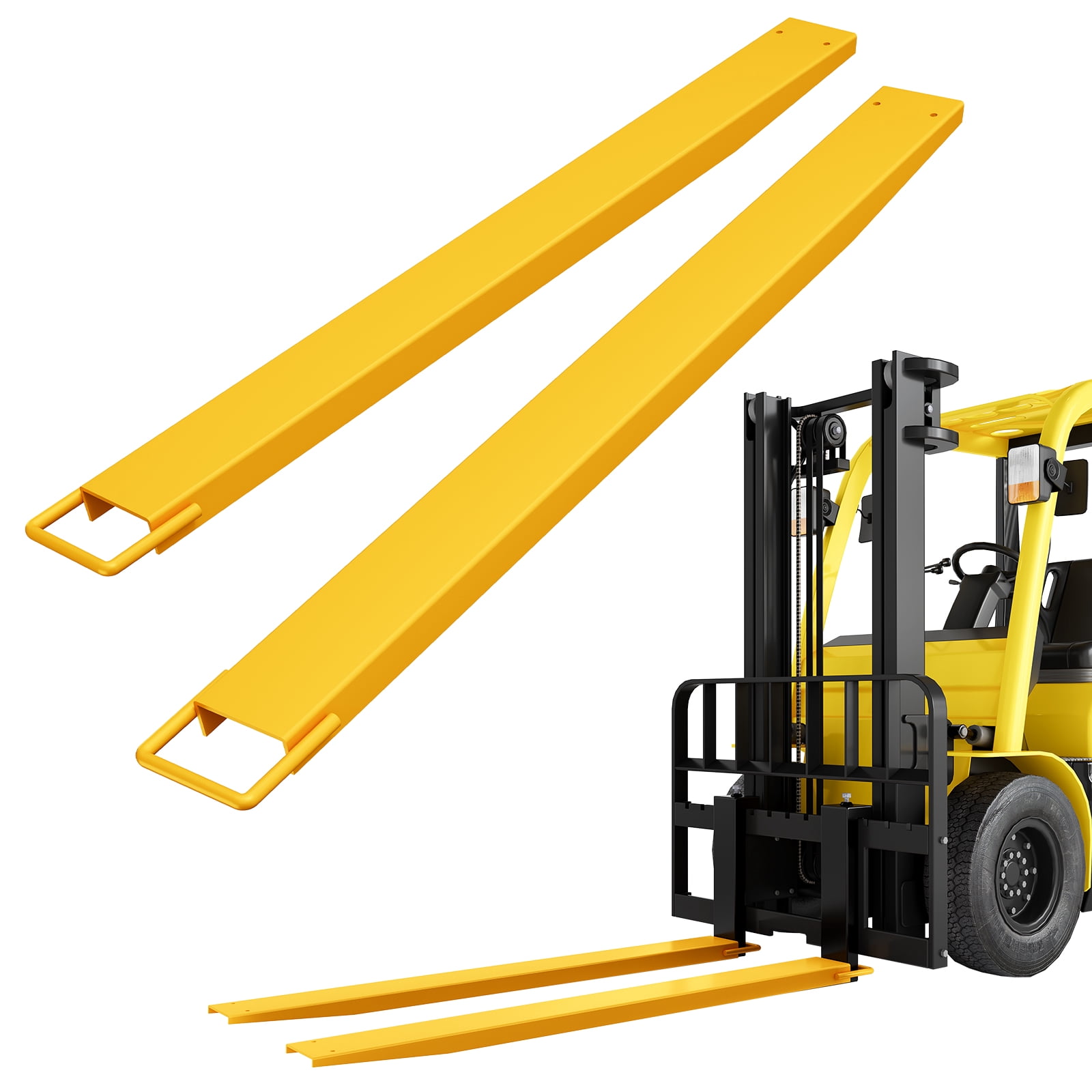 Forklift Fork Extensions 72" - Heavy Duty Steel Sleeve 4600 lb Capacity ...