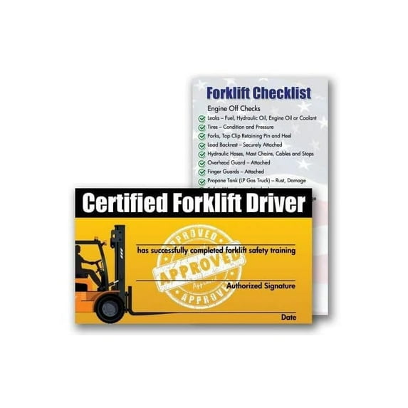 Forklift Operator Safety Training Cards - 10 Cards - Forklift Driver ...