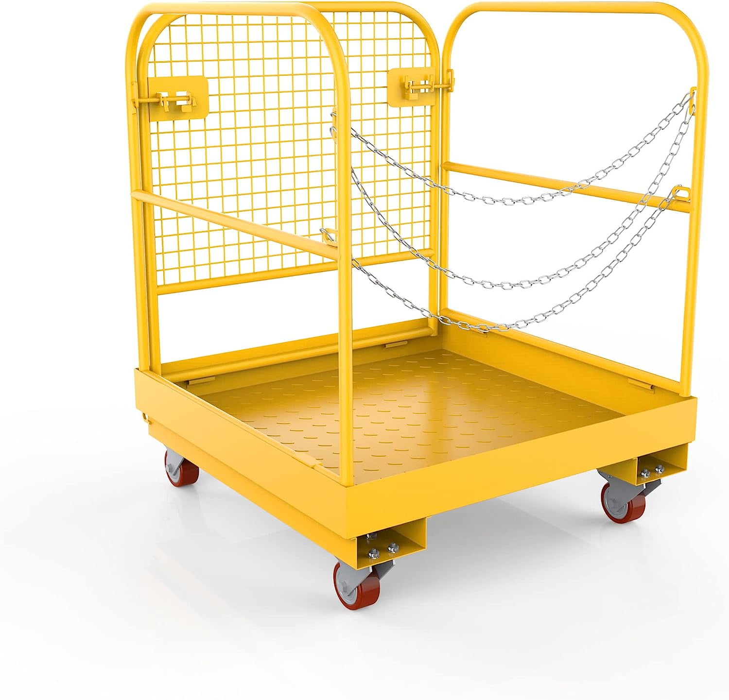Forklift Safety Cage, 36"x36" Heavy Duty Forklift Man Basket Foldable ...