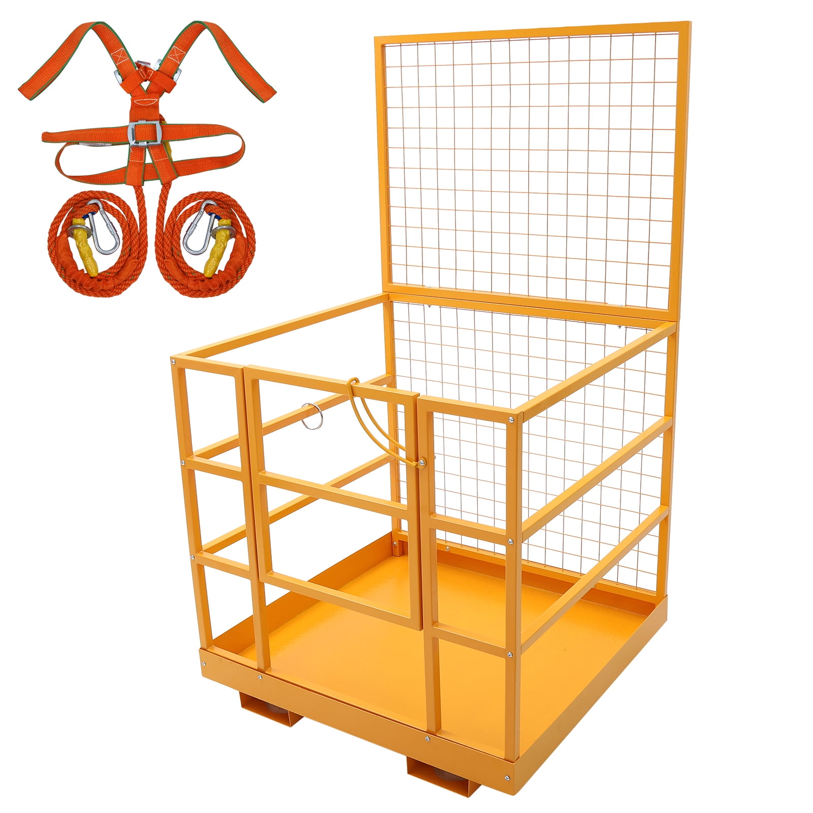 Forklift Safety Cage 43"x45", Forklift Work Platform 1400LBS Capacity ...