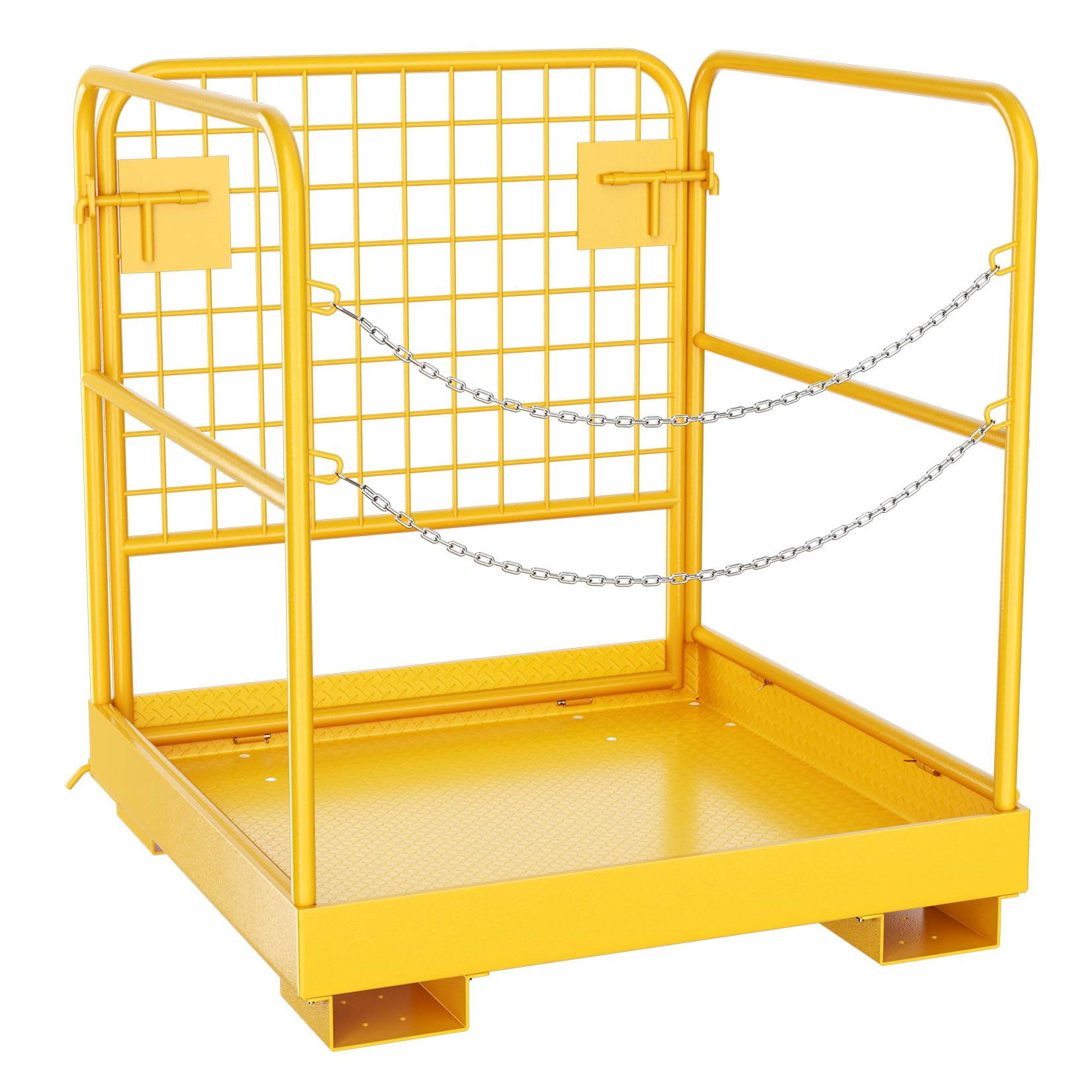 Forklift Safety Cage Forklift Man Basket 36" x 36" Foldable Forklift ...