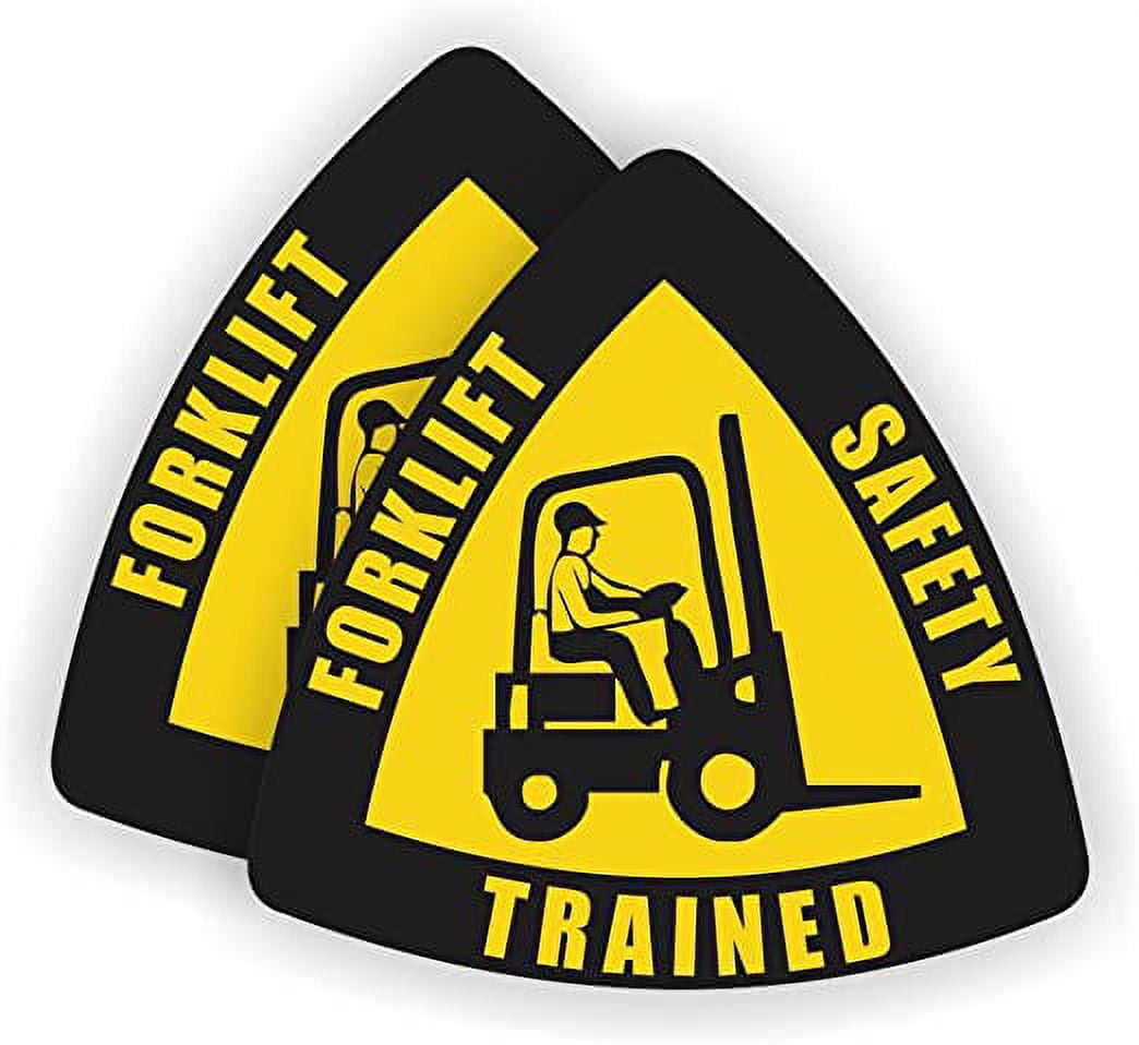 Forklift Safety Trained Hard Hat Sticker / Helmet Decal Label Lunch ...