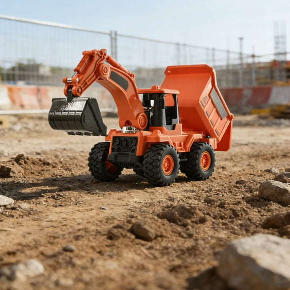 Forklift Toy Pull Back Construction Vehicle Realistic Dump Truck ...