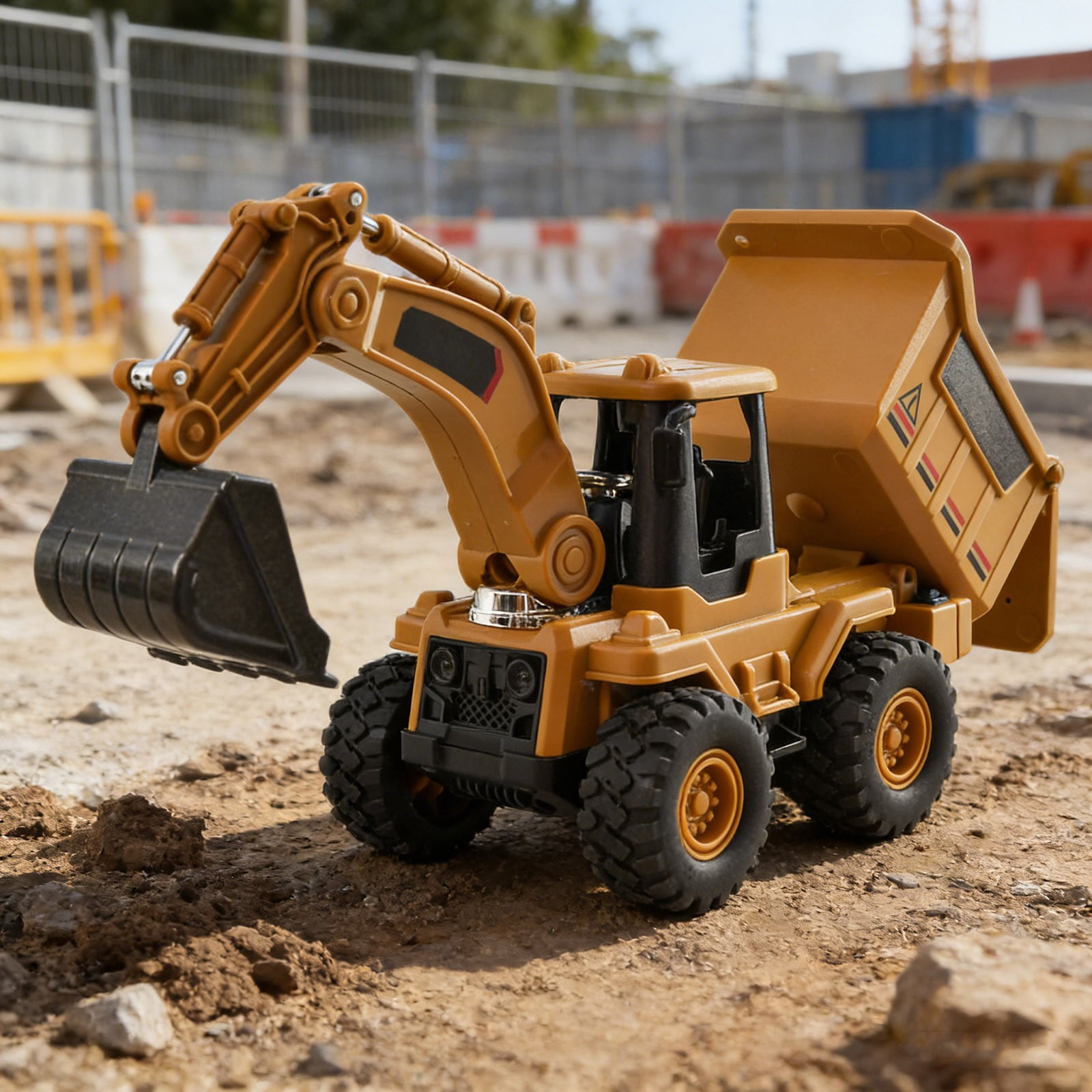 Forklift Toy Pull Back Construction Vehicle Realistic Dump Truck ...