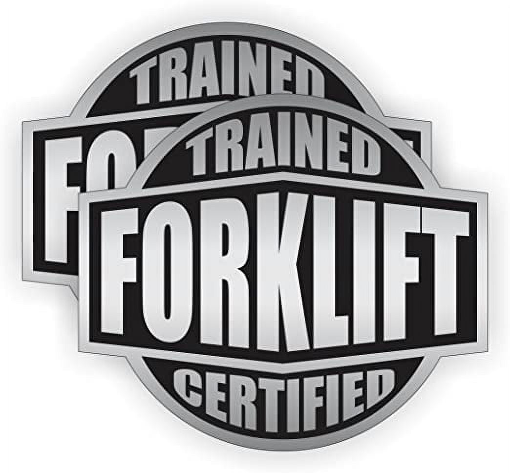 Forklift Trained & Certified Hard Hat Sticker / Helmet Decal Label ...