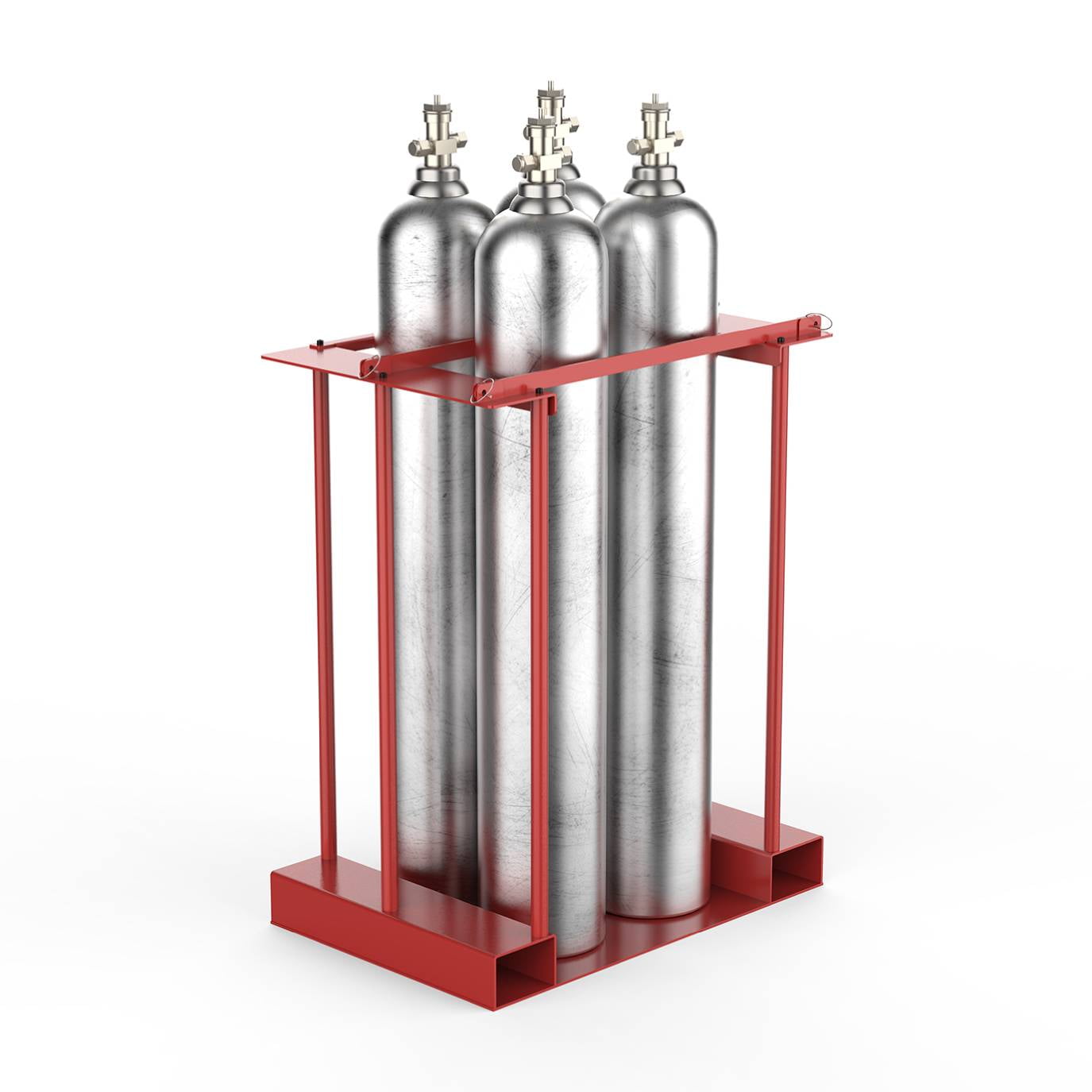 Forkliftable Cylinder Storage Caddy with Stationary for 4 Cylinders ...