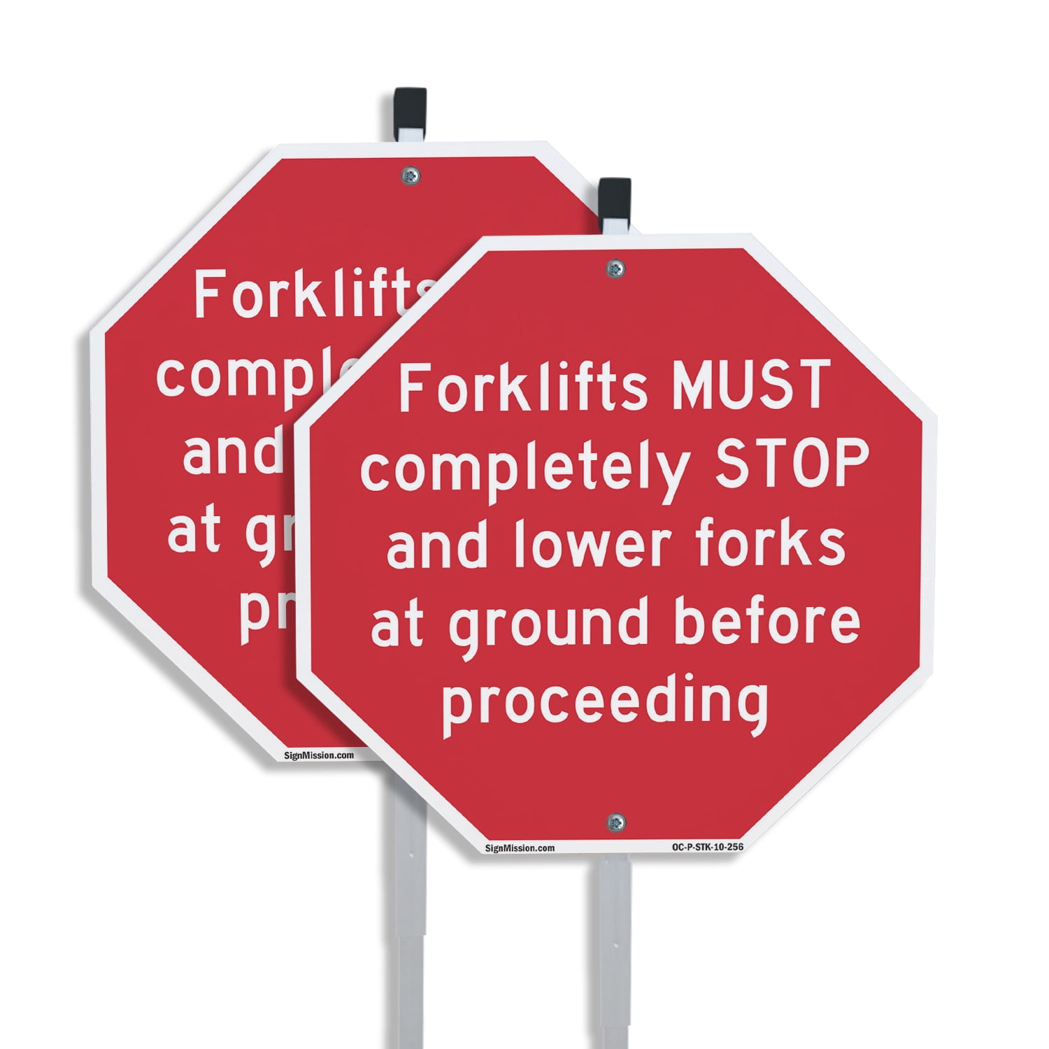 Forklifts Must Completely Stop and Lower Forks at Ground Before ...