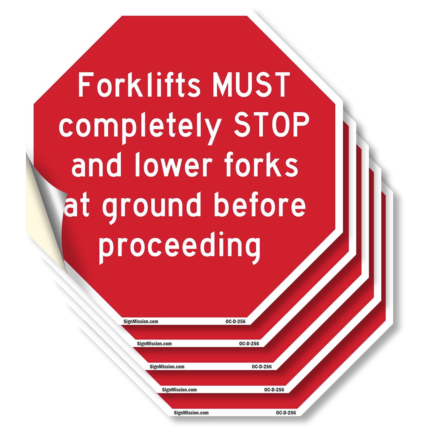 Forklifts Must Completely Stop and Lower Forks at Ground Before ...