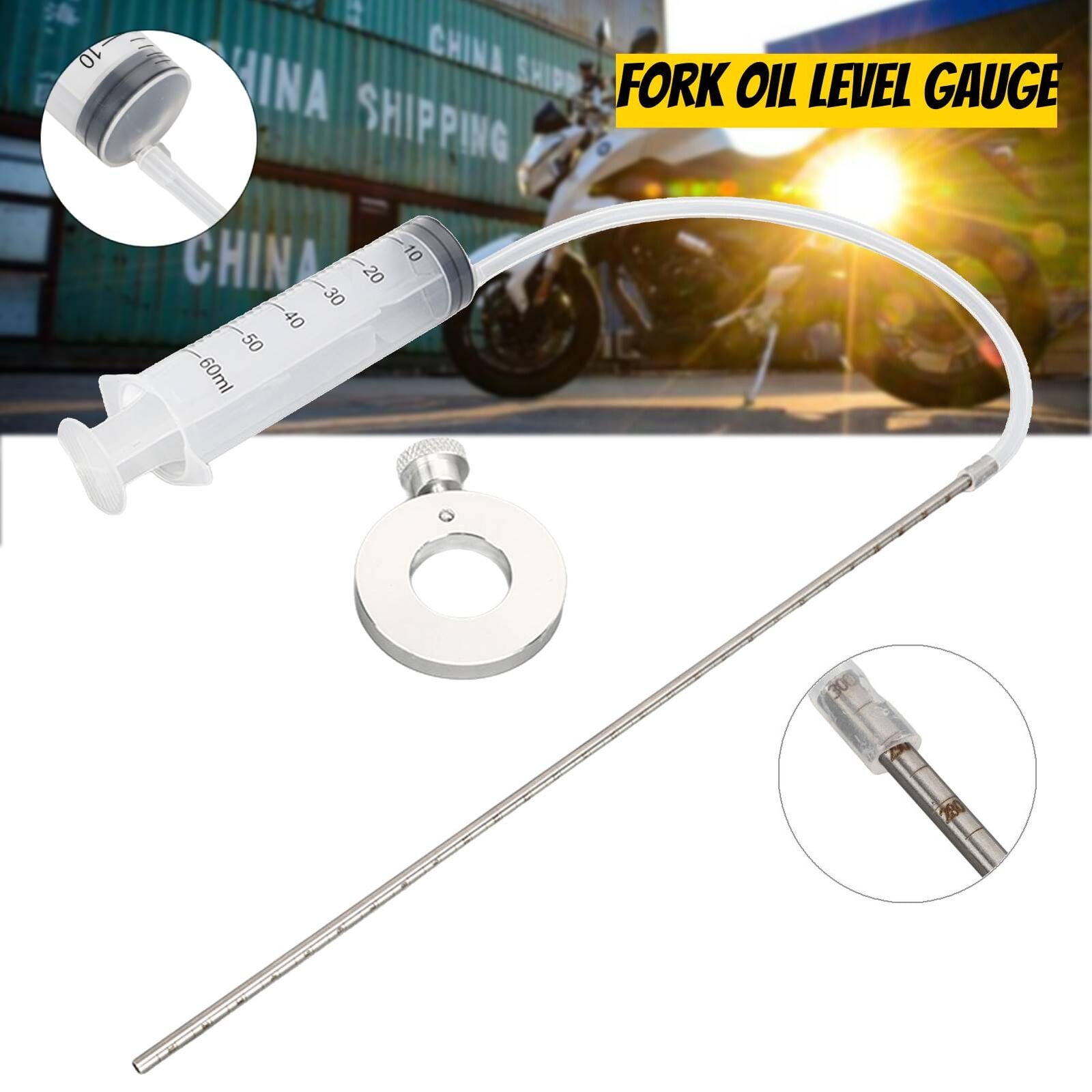 Forks Oil Level Gauge Front Suspension Tool for Motorcycle 0-300MM USA ...