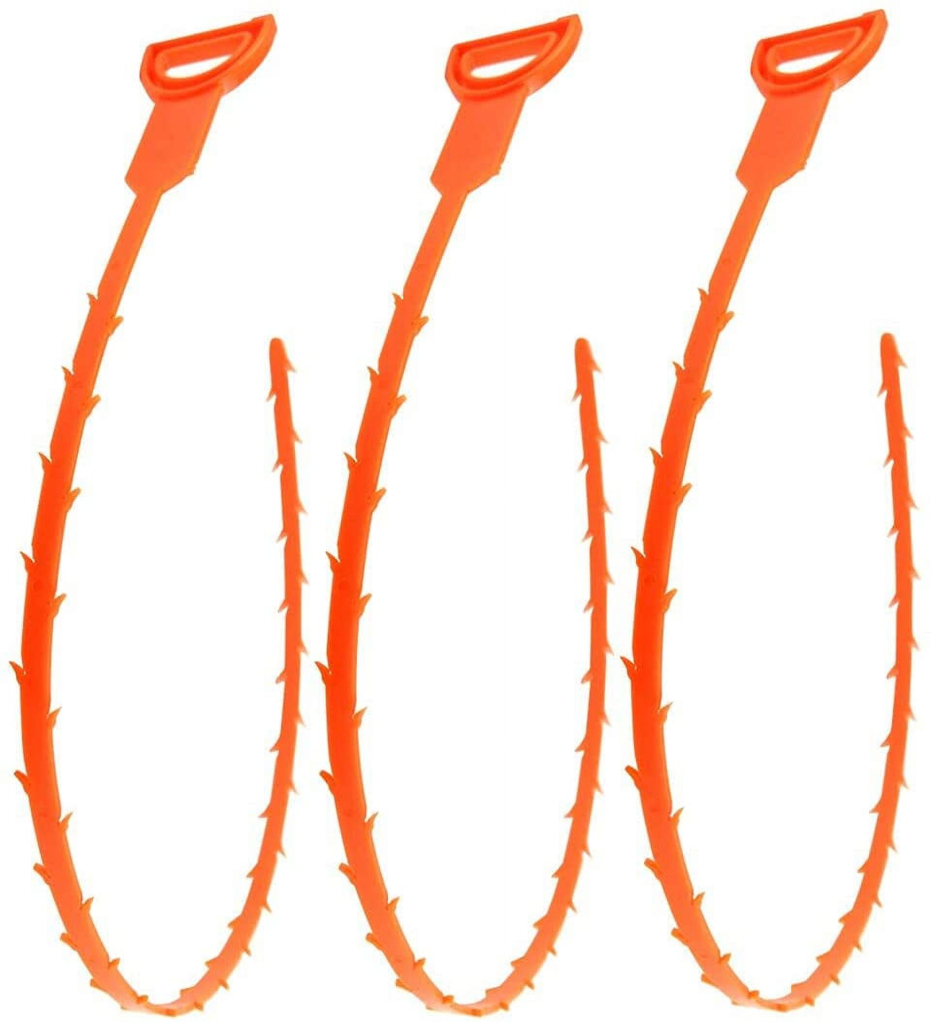 Forlivese 3 Pack 20 Inch Hair snake Tool Drain Opener Hair Clog Remover ...