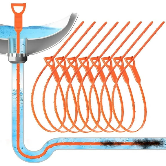 Forlivese 3 Pack 25 Inch Drain Snake,Drain Clog Remover,Sink Snake for ...