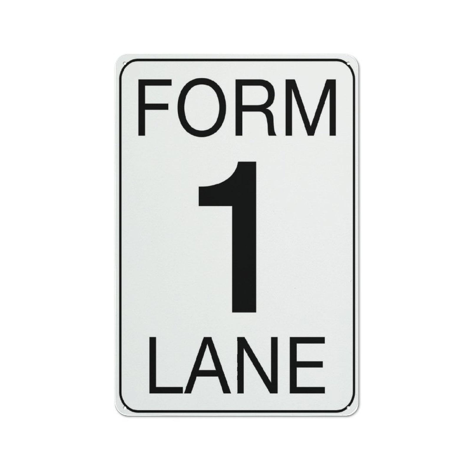 Form 1 Lane Sign For House Door Office Business Yard,Metal Aluminum ...