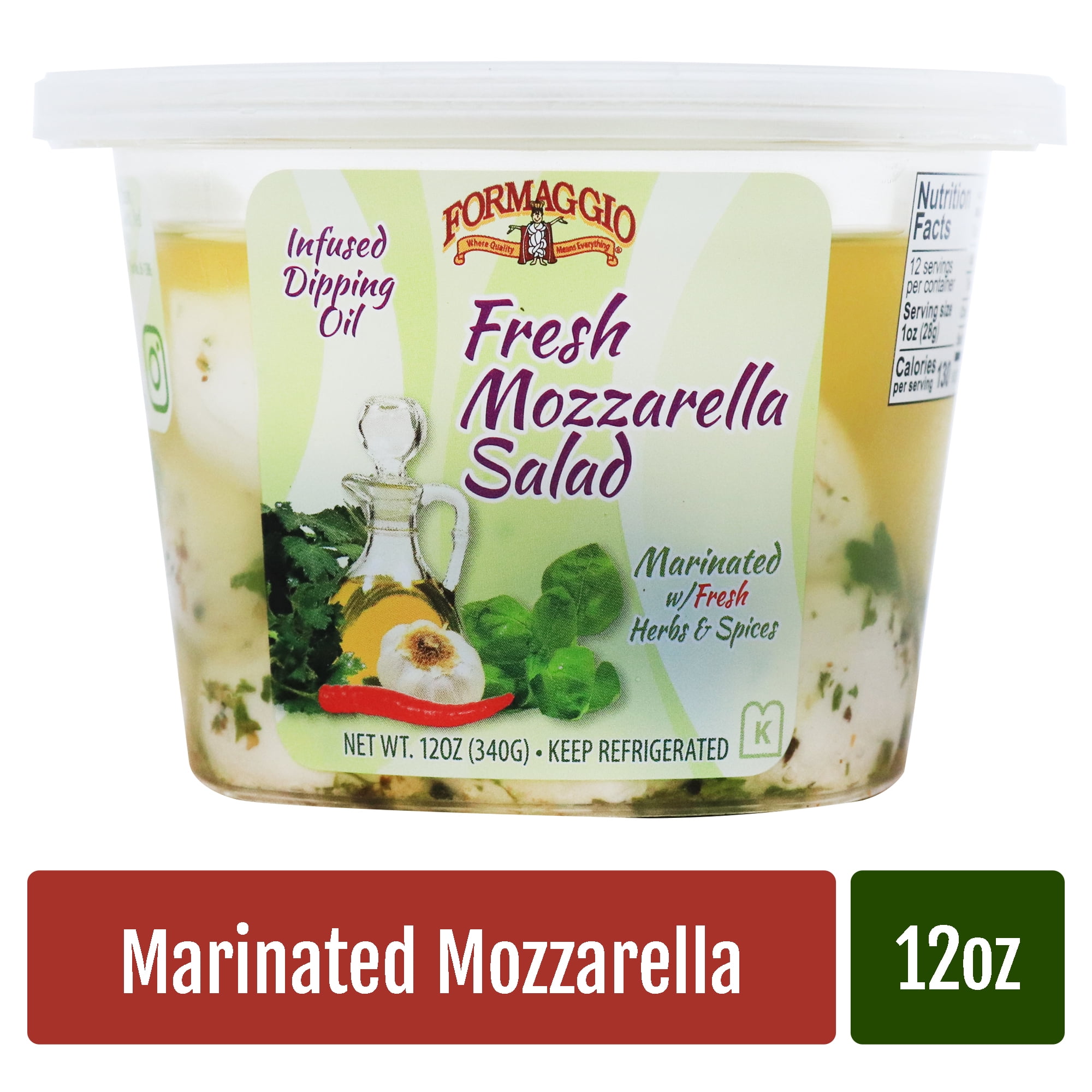 Formaggio Cheese Marinated Mozzarella Balls, Oil with Herbs and Spices ...