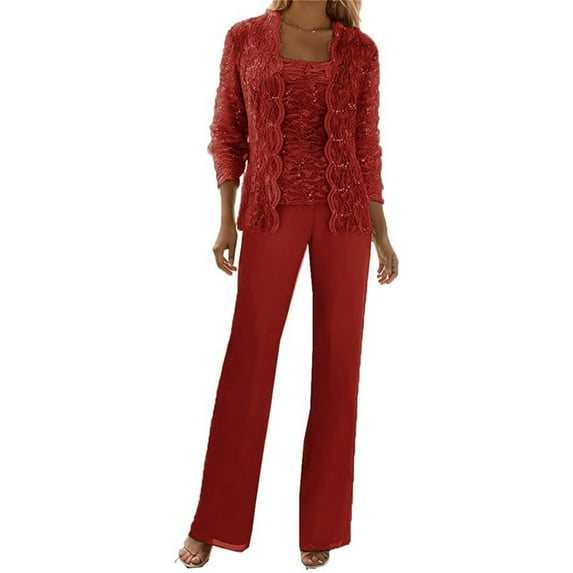 Formal 3/4 Sleeve Wedding Guest Ensemble with Embroidered Lace and ...