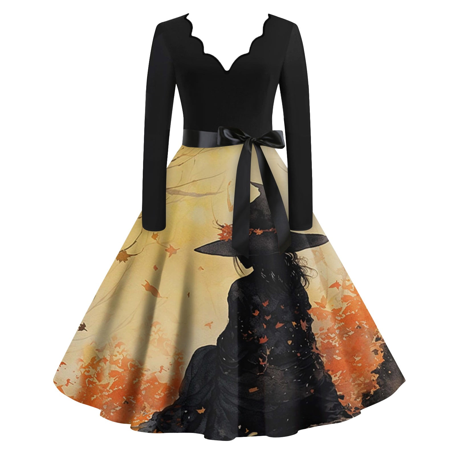 Formal Cocktail Dresses For Women Ladies' Retro Casual V-neck Long ...