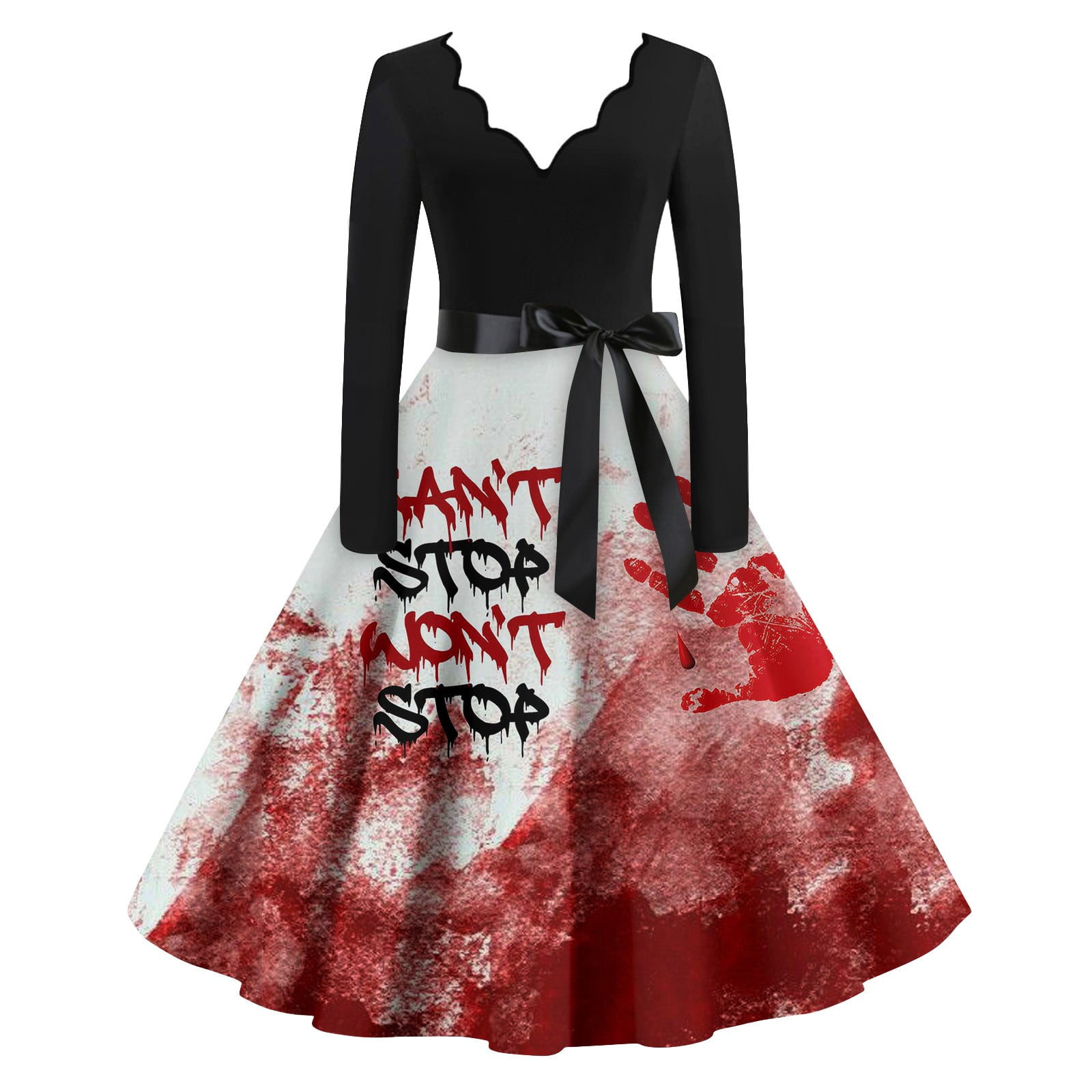 Formal Cocktail Dresses For Women Ladies' Retro Casual V-neck Long ...