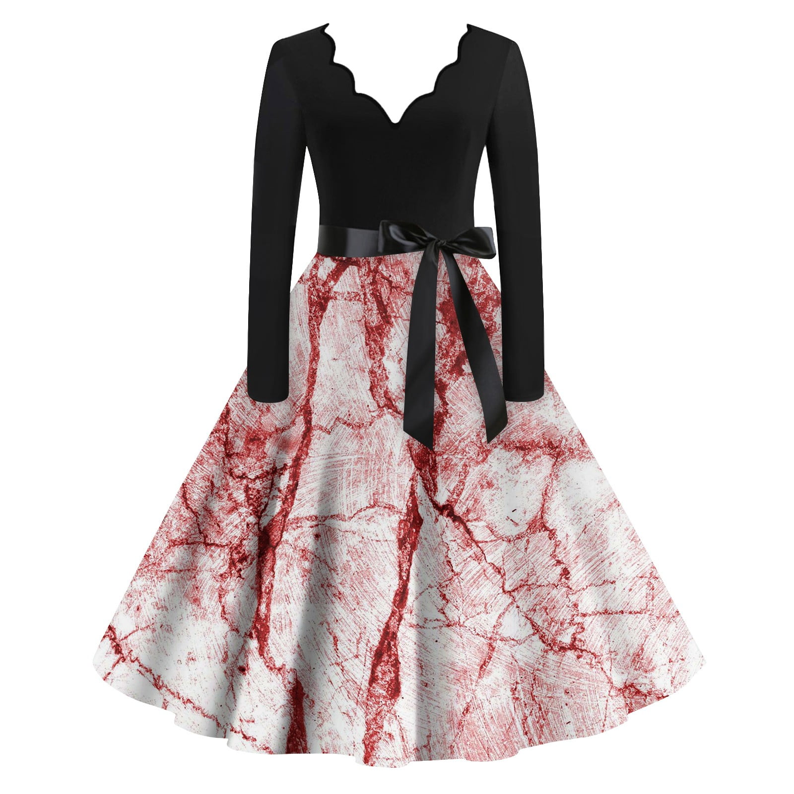 Formal Cocktail Dresses For Women Ladies' Retro Casual V-neck Long ...