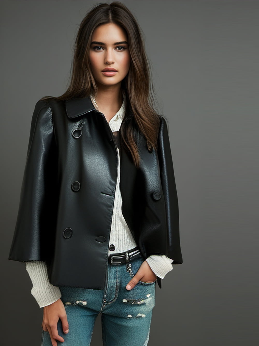 Formal Double-Button Jacket - Blue , S - Walmart.com