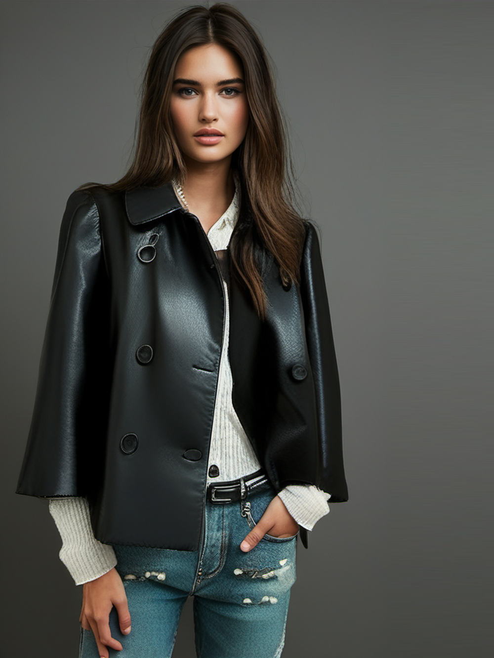 Formal Double-Button Jacket - Skin Brown , XL - Walmart.com