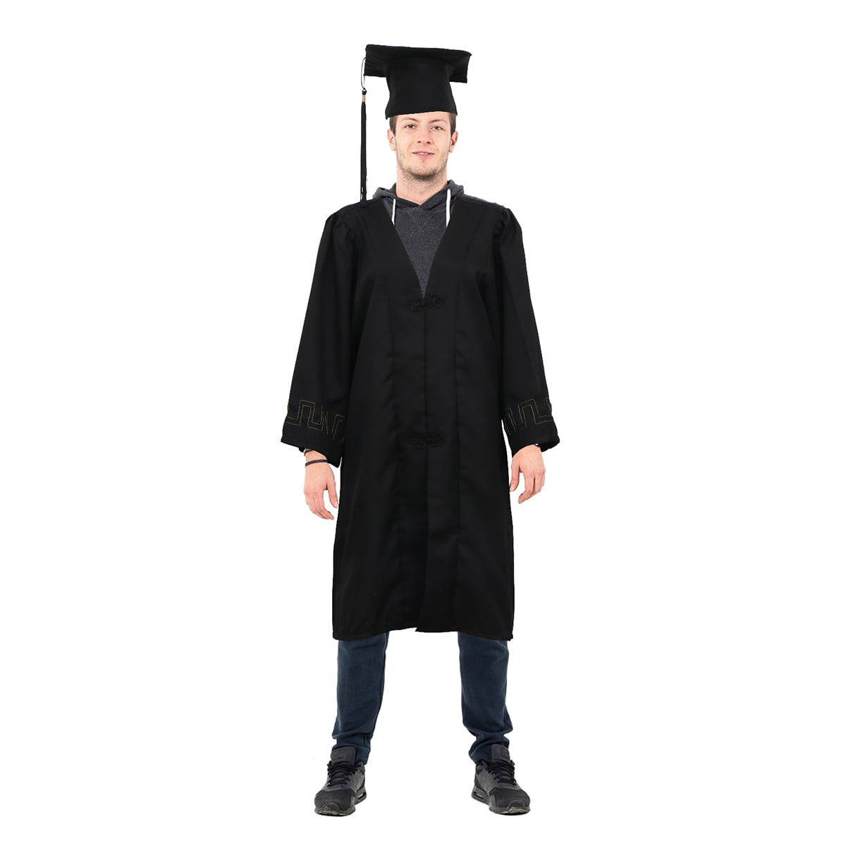 Formal Dress Graduation Gown and Cap Body Parts Decor Graduation Gowns ...