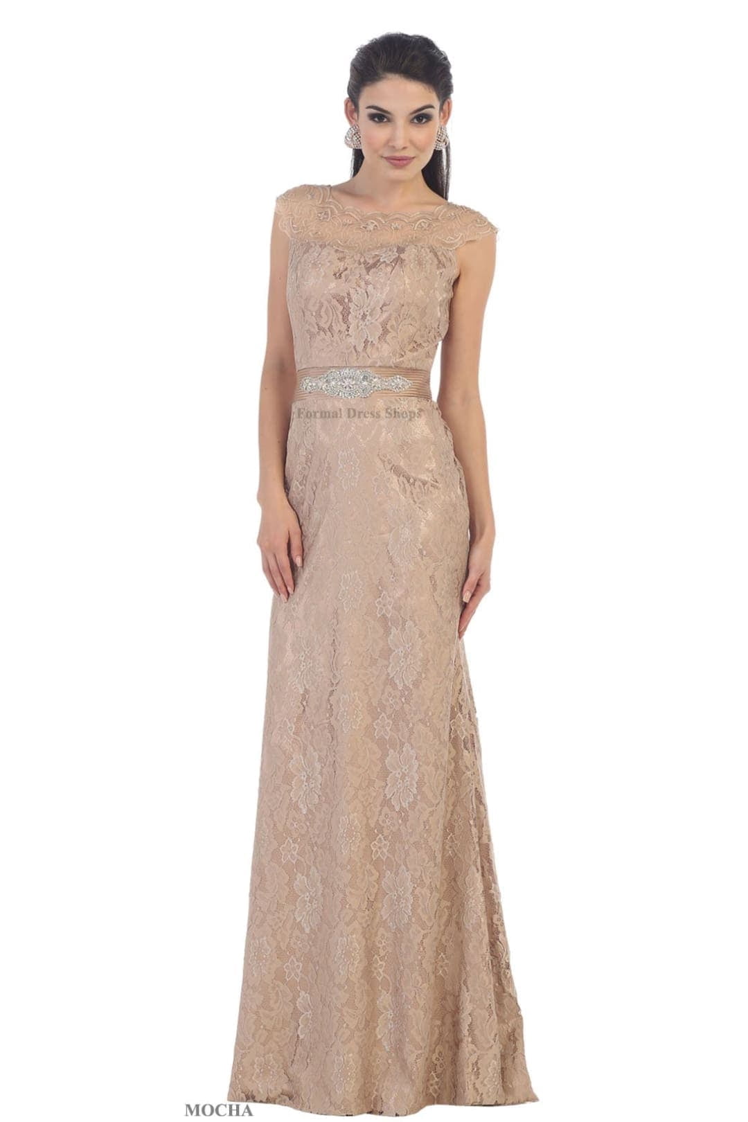 Formal Dress Shops Inc Juniors Womens Cap Sleeve Mermaid Evening Gown ...