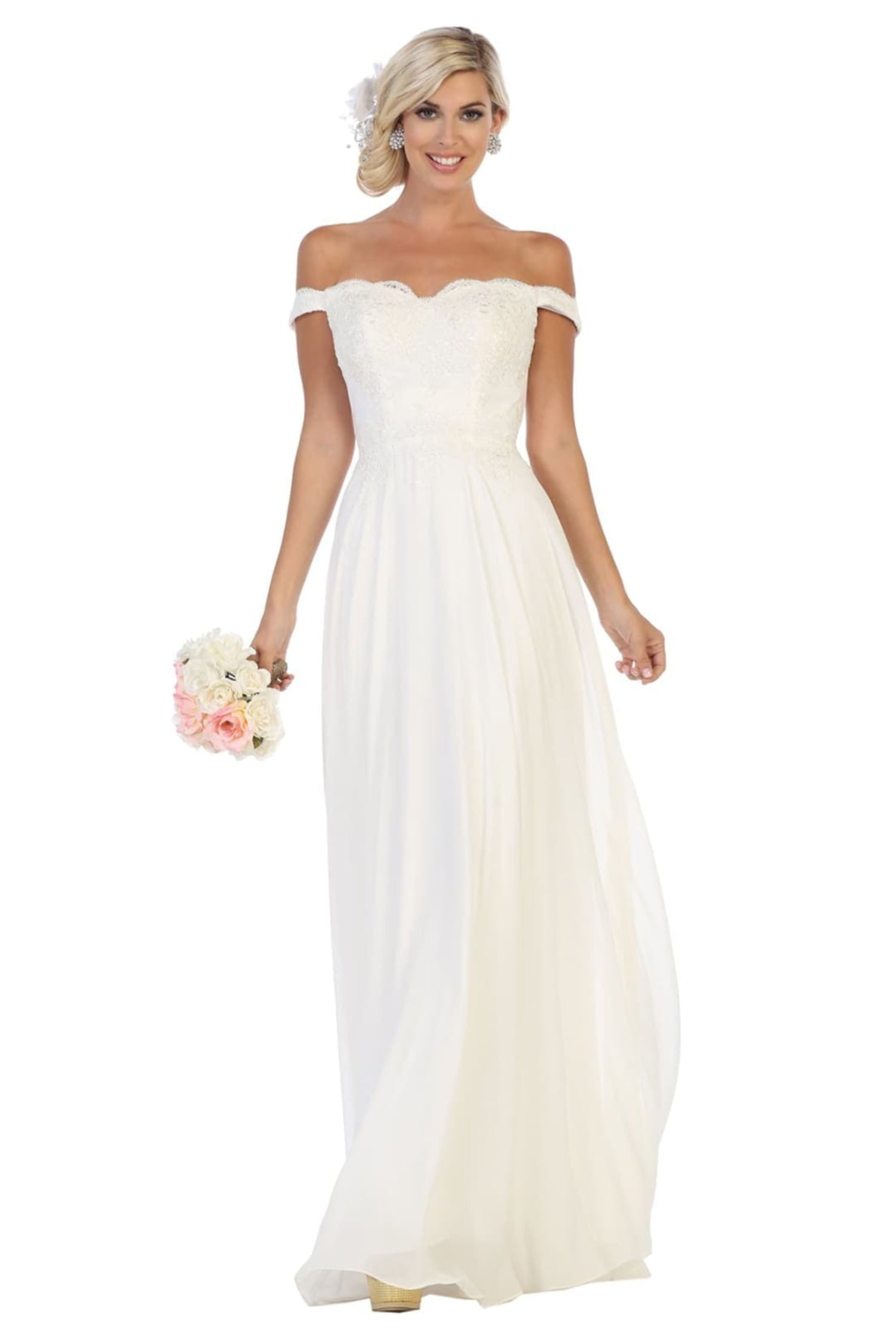 Formal Dress Shops Inc Juniors Womens Wedding Reception Off The ...