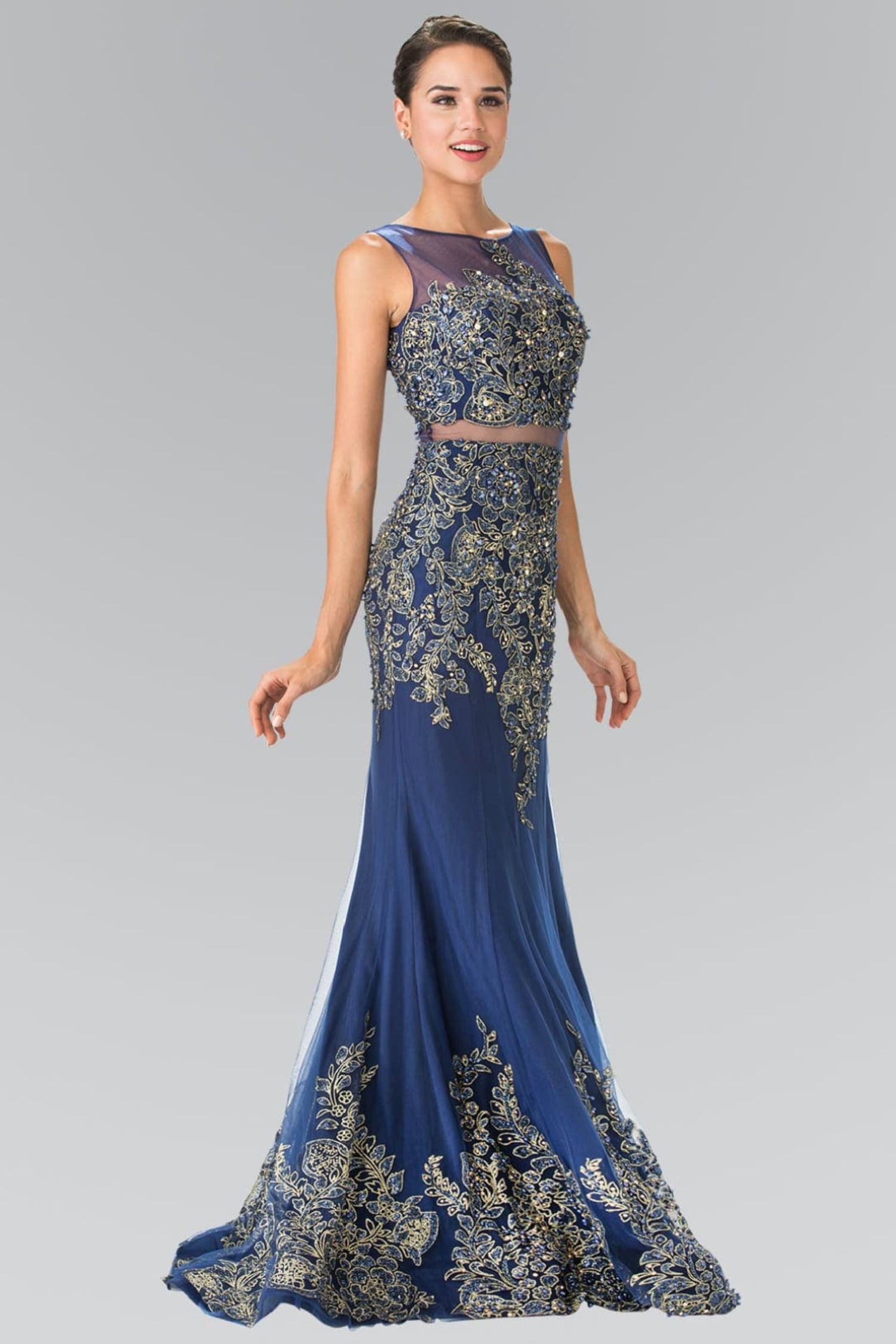 Formal Dress Shops Inc Red Carpet Formal Dress Navy Blue S - Walmart.com