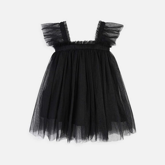 Formal Dresses for Girls Black Girls Dress Toddler Tulle Dress Birthday Dress Girls Princess ...