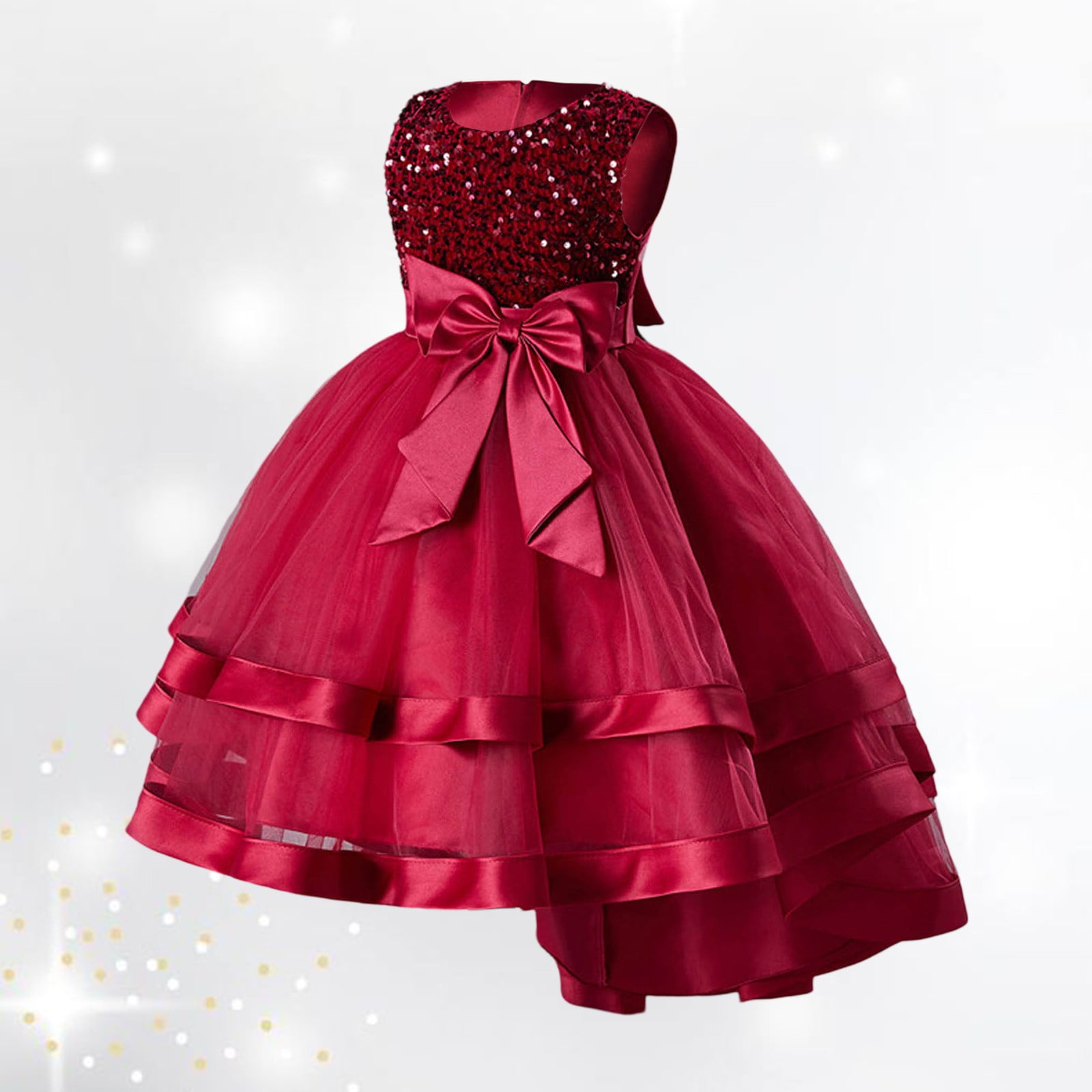 Formal Dresses for Girls Red Dress for Girls Toddler Girl Tulle Dress ...
