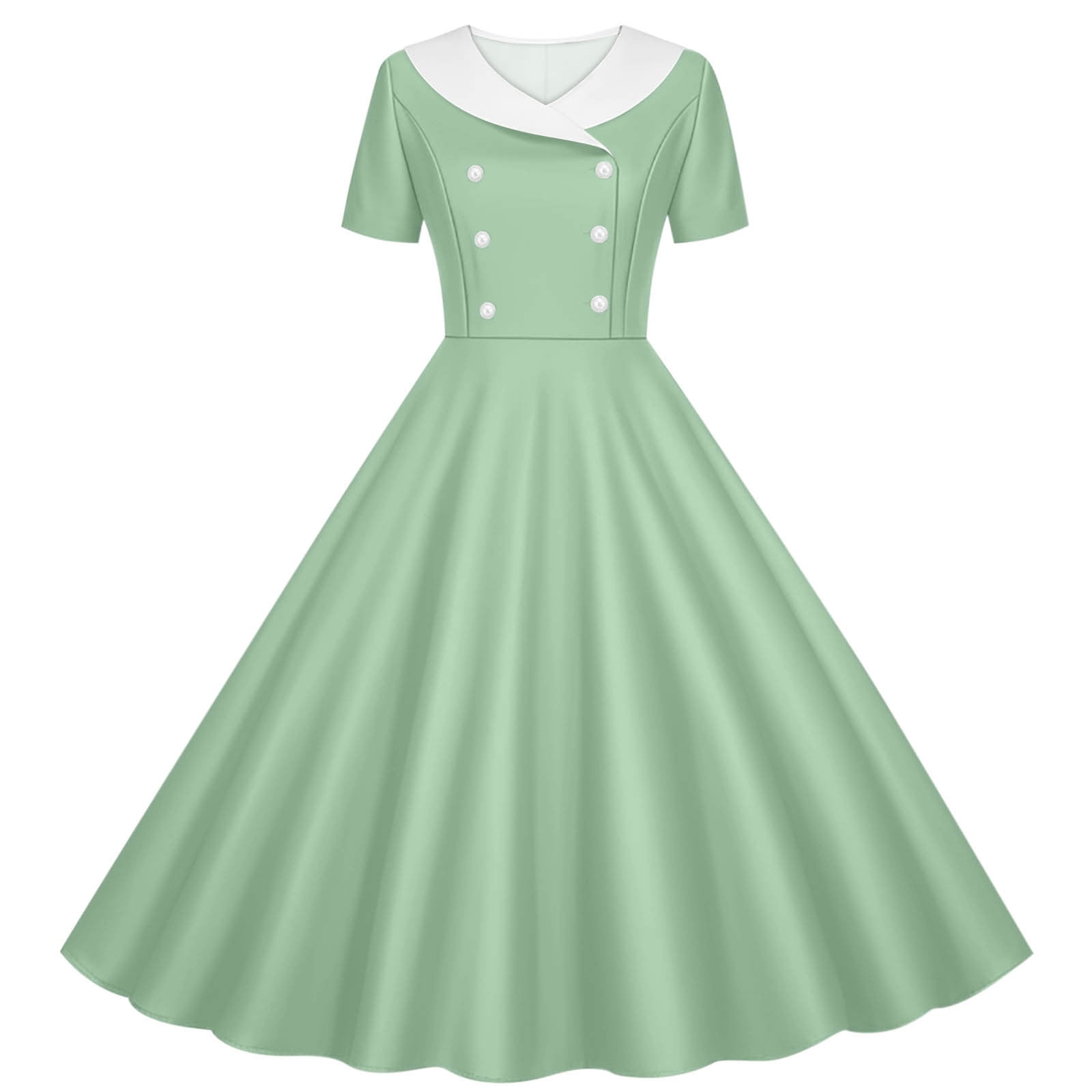 Formal Party Dresses Girls Collared Vintage Cocktail Dress Retro Short ...