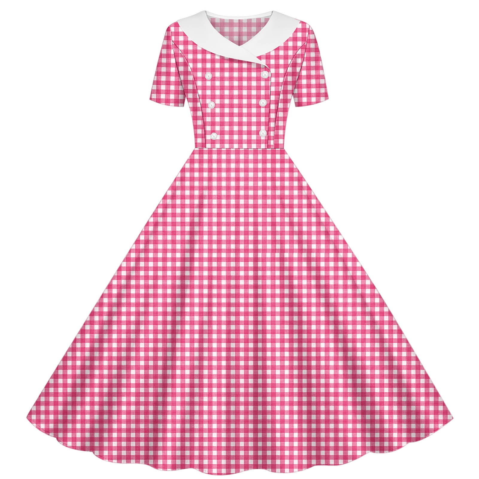 Formal Party Dresses Girls Collared Vintage Cocktail Dress Retro Short ...